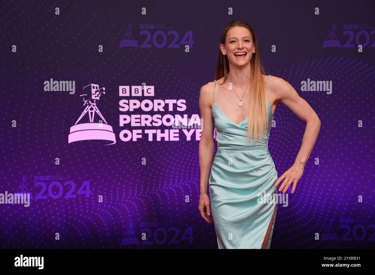 Bryony Page arriving for the 2024 BBC Sports Personality of the Year ...
