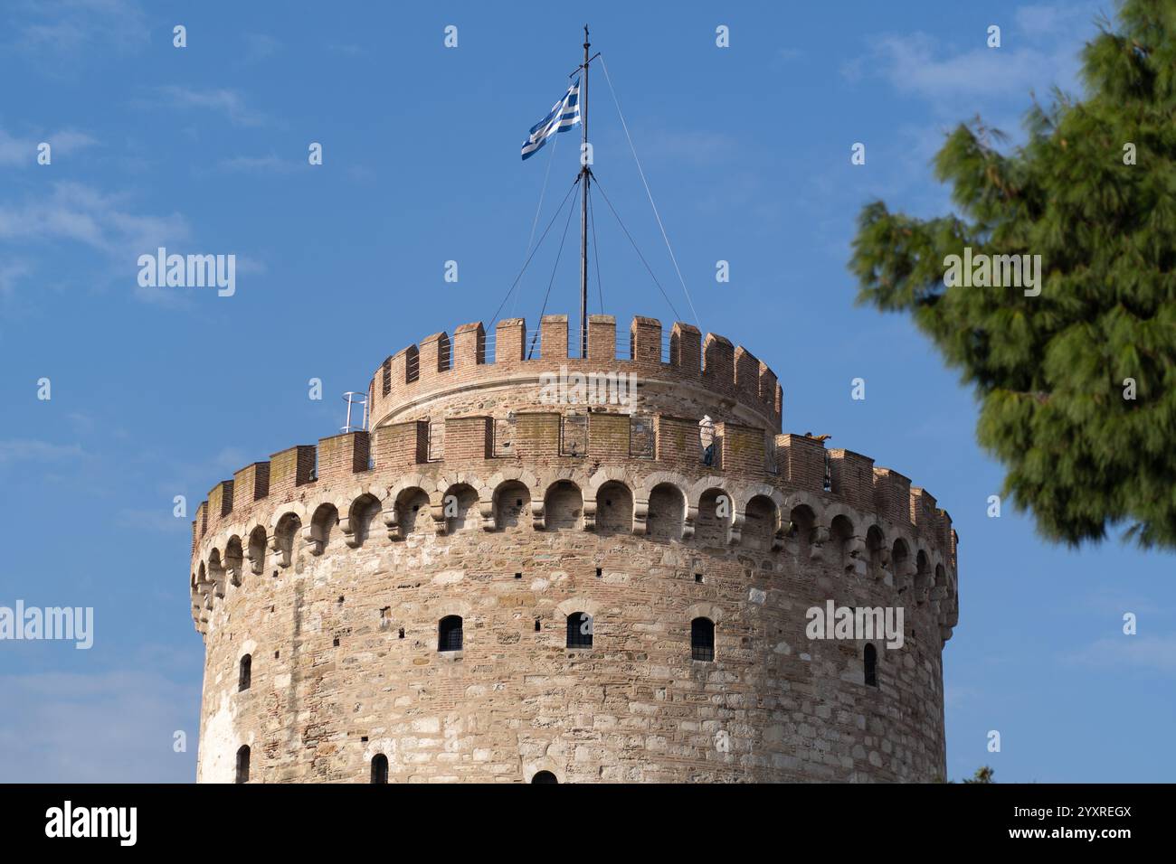 White Tower of Thessaloniki Historic Landmark Stock Photo - Alamy