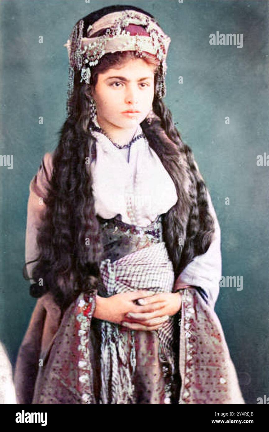 Daughter of an Arabian Chief in Syria, Tancrède Dumas (colour Stock ...