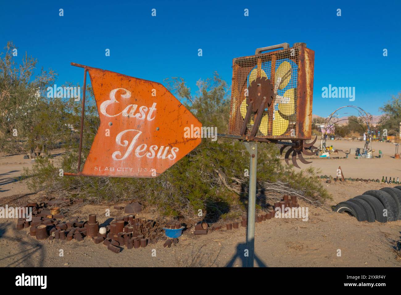 East Jesus Windmill an artist creation in this artist community located ...