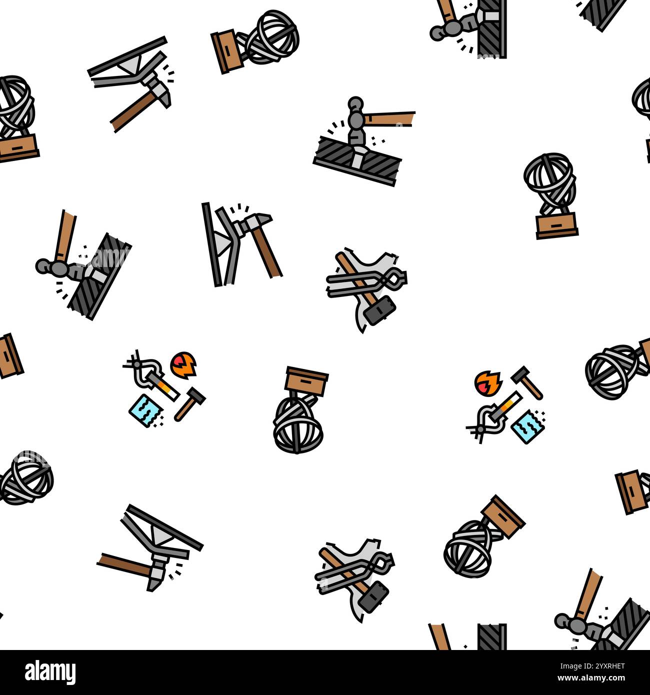 Smith man blacksmith medieval vector hammer sword Stock Vector Images ...