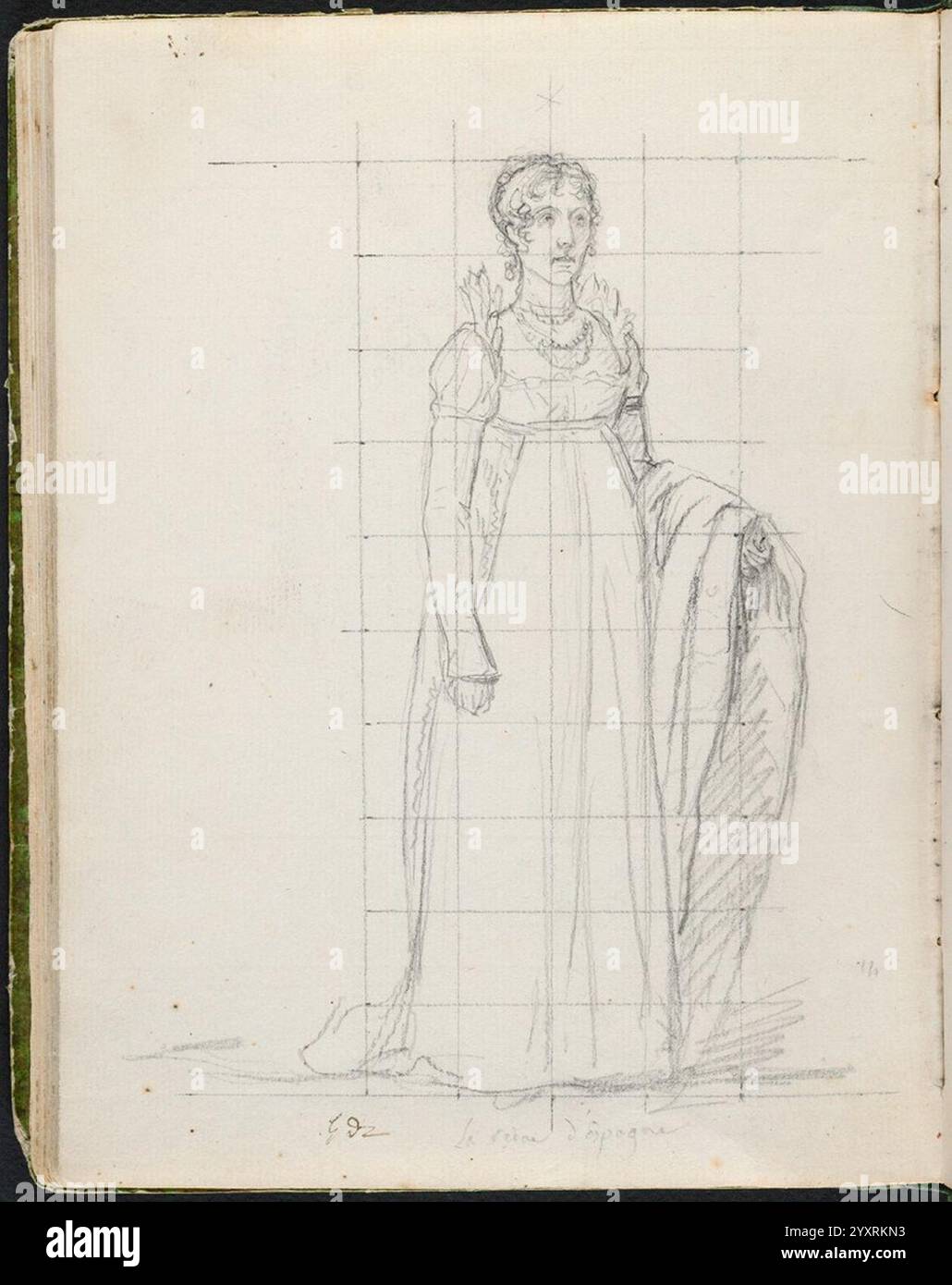 David - 1943.1815.12.33, verso Julie Clary, Wife of Joseph Napoleon ...