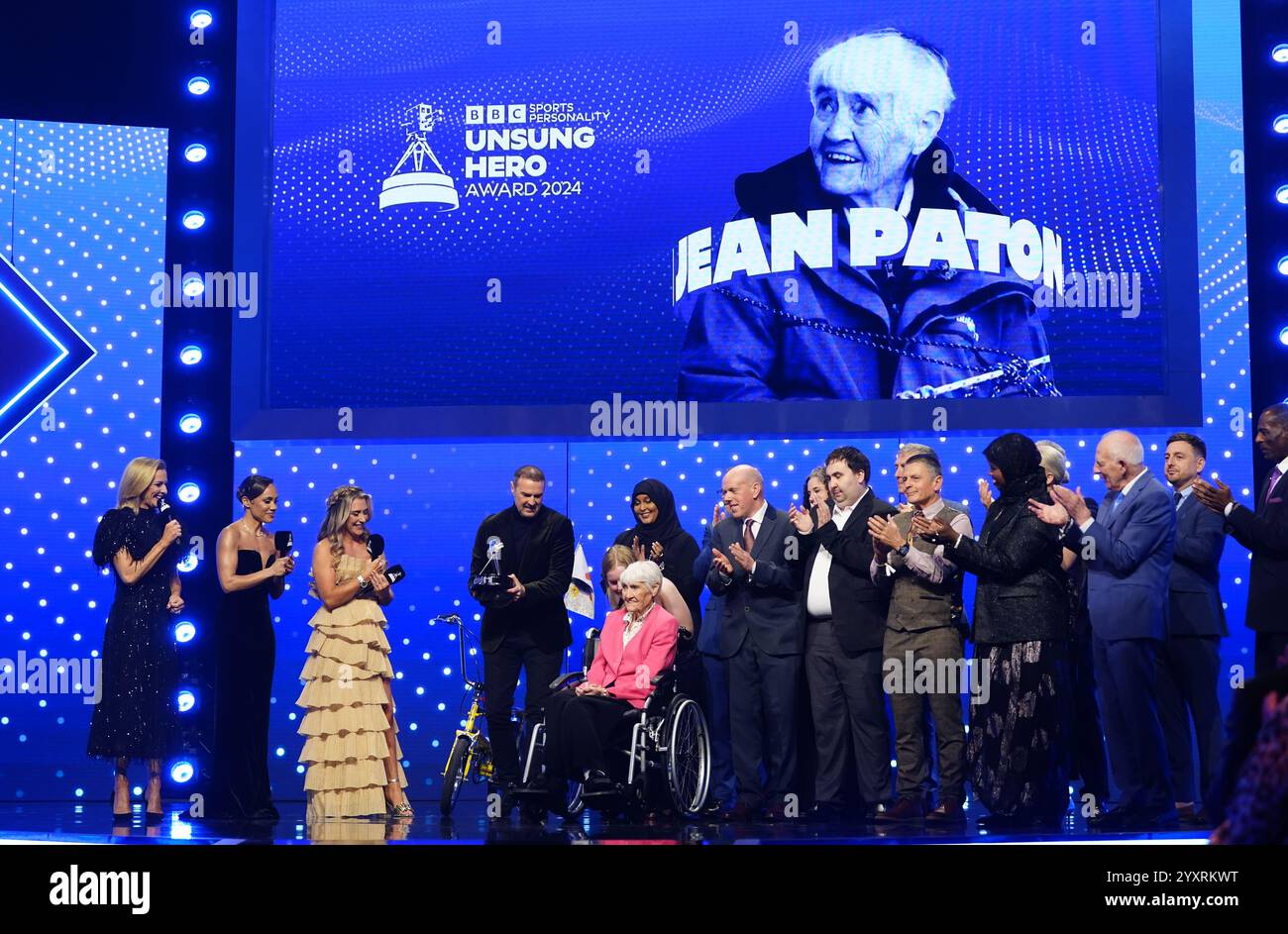 BBC Sports Personality Unsung Hero winner Jean Paton receives the award ...