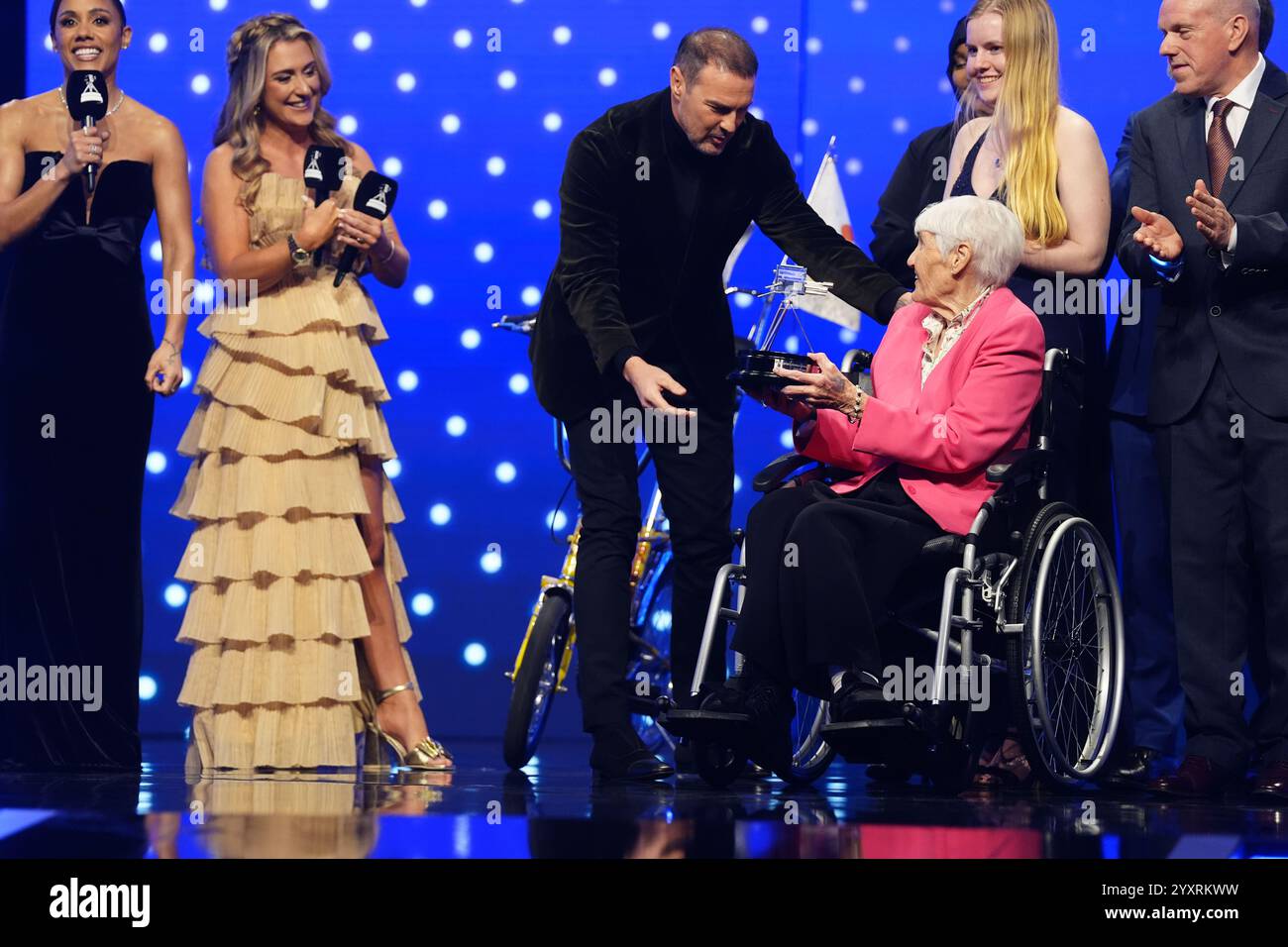 BBC Sports Personality Unsung Hero winner Jean Paton receives the award ...