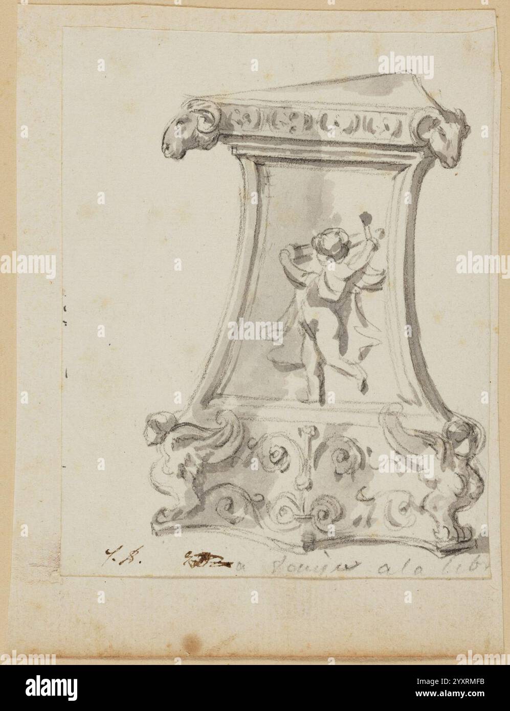 David - 1943.1815.19.14.A, A Roman Pedestal (The Roman Album Stock ...