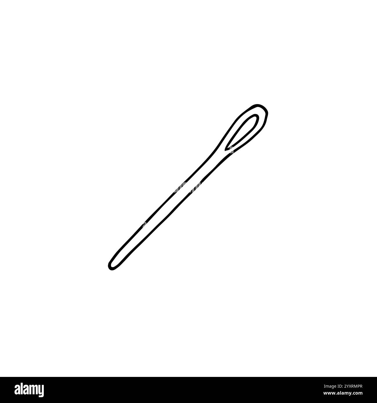 Vector hand drawn doodle sketch sew embroidery needle isolated on white ...