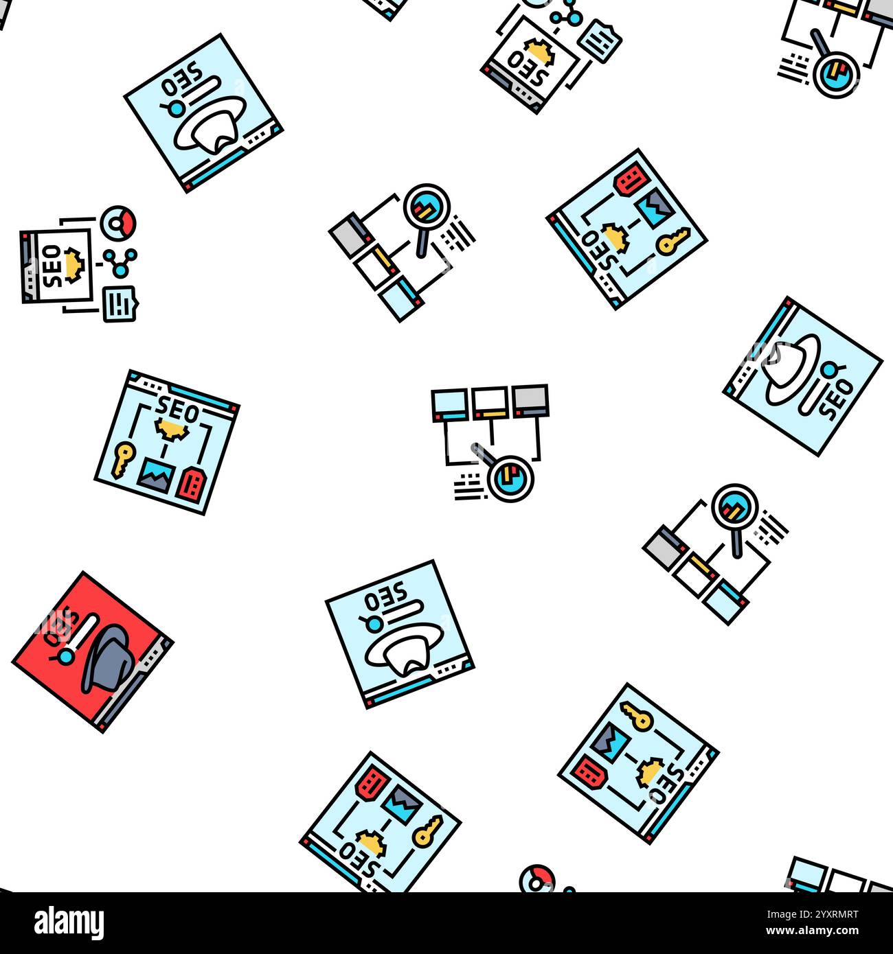 seo technical audit seamless pattern vector Stock Vector Image & Art ...