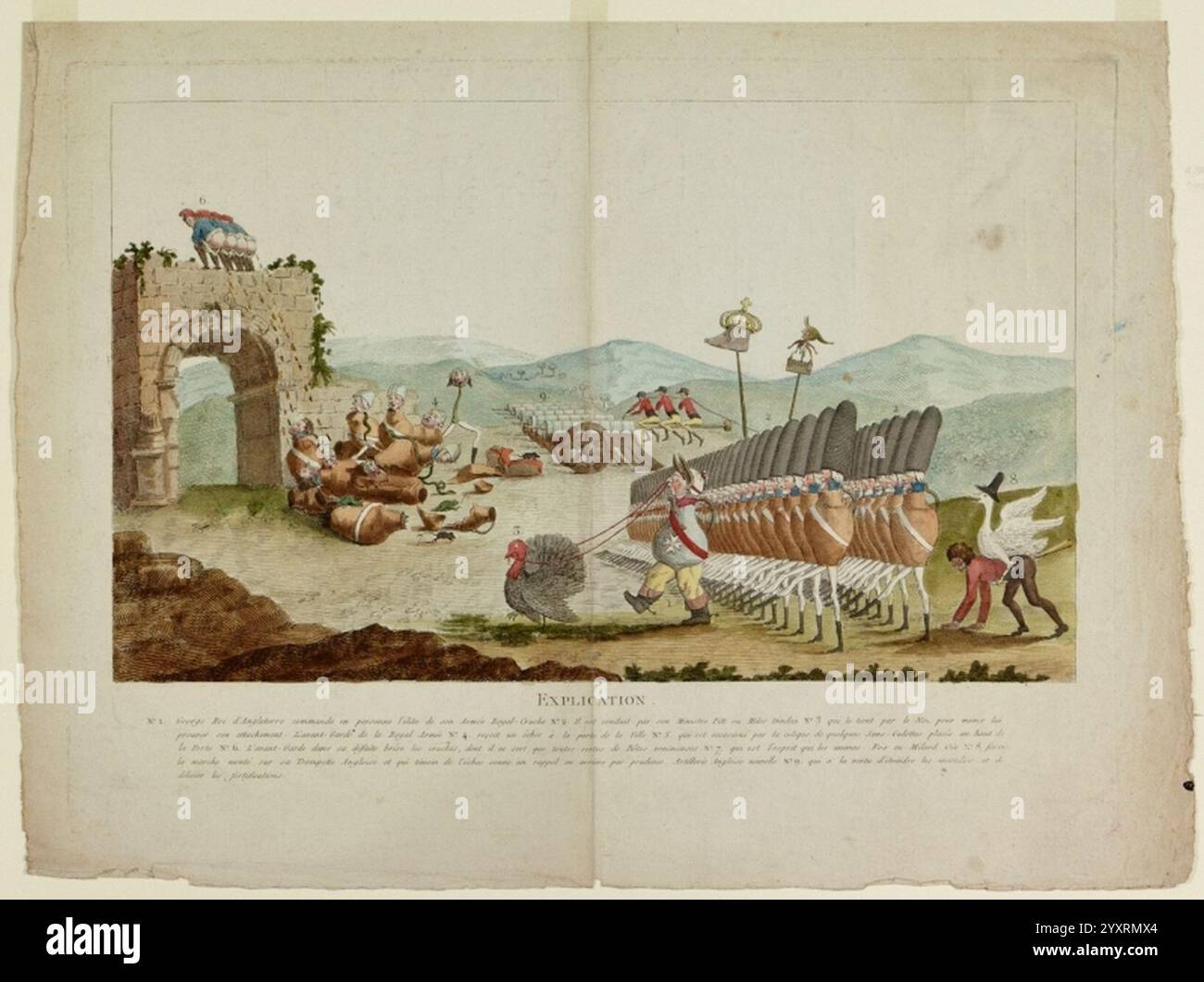 David - Caricature of George King of England and his Loyal Army, 1988. ...