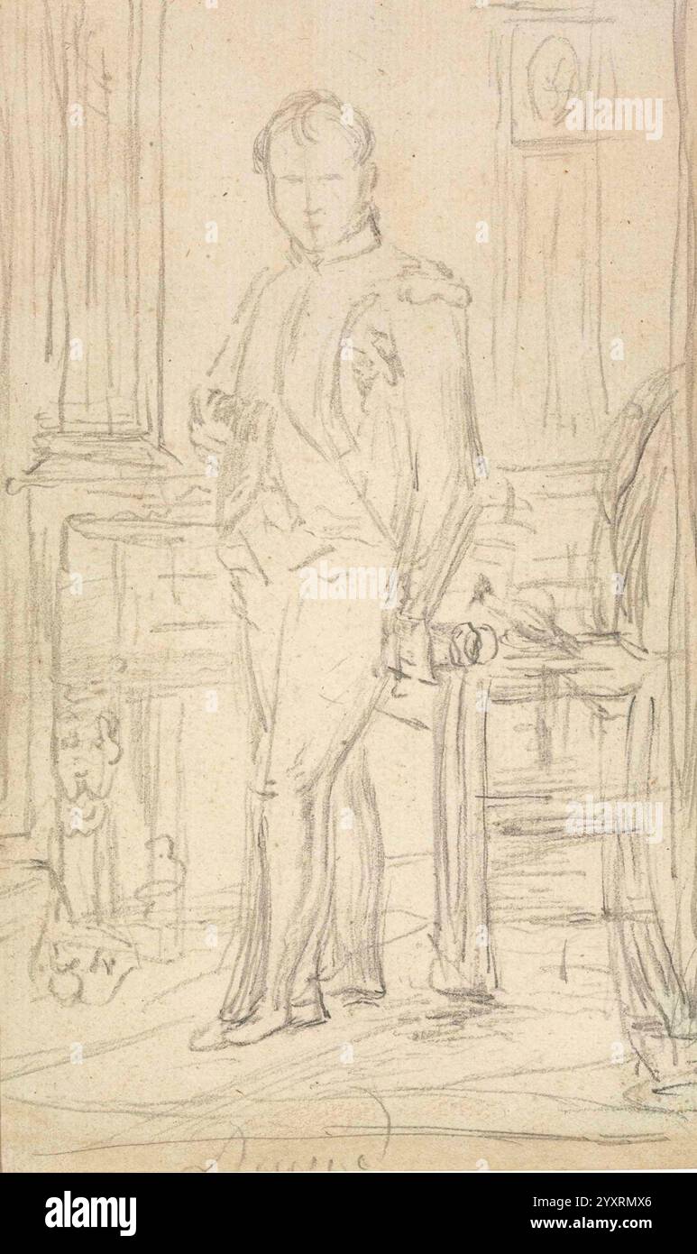 David - Attributed to - The Emperor Napoleon in his study at the ...