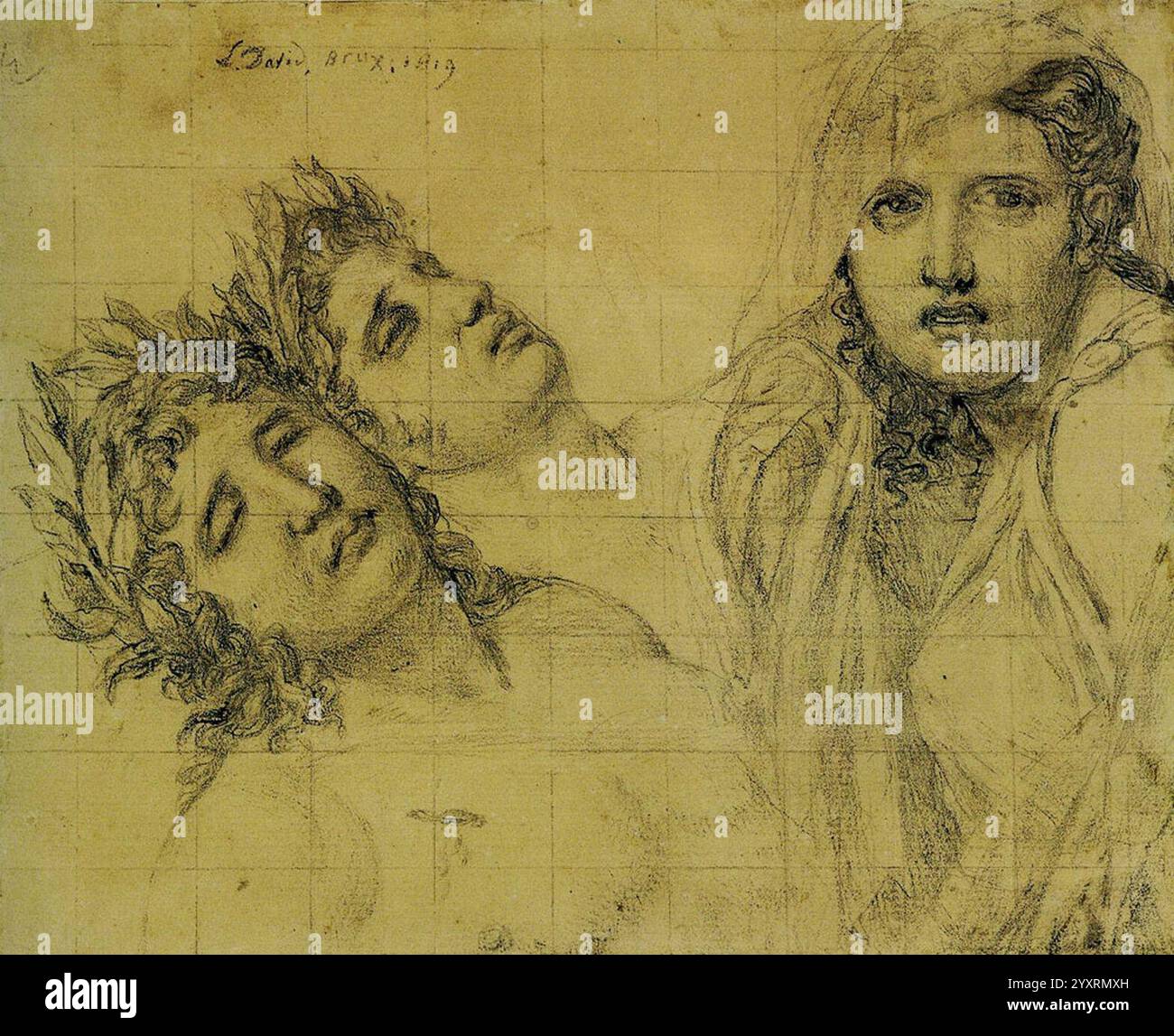 David - Composition with Three Figures Stock Photo - Alamy