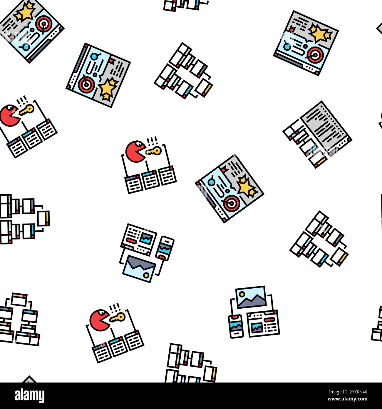 seo market rank search seamless pattern vector Stock Vector Image & Art ...