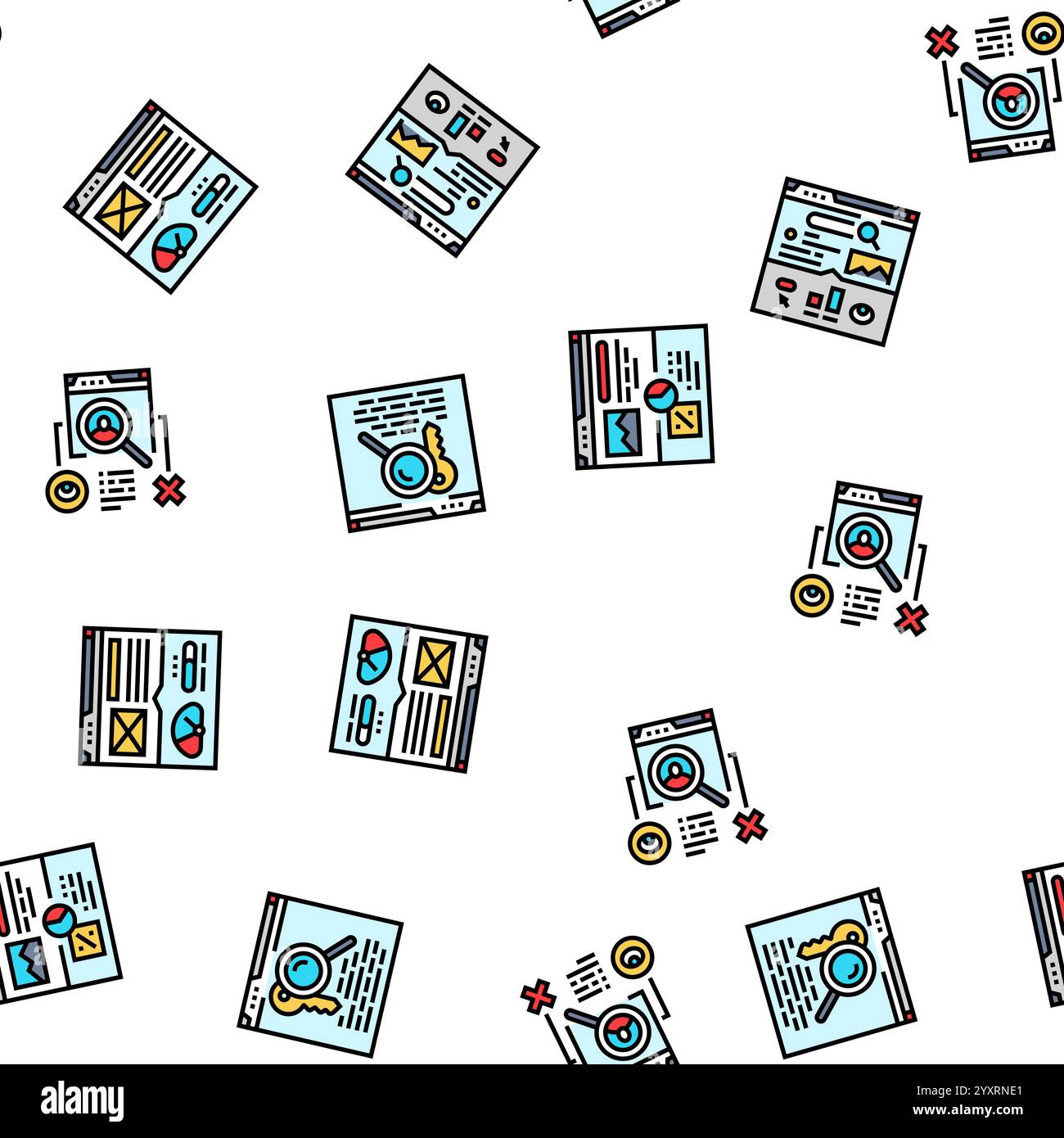 seo technical audit seamless pattern vector Stock Vector Image & Art ...