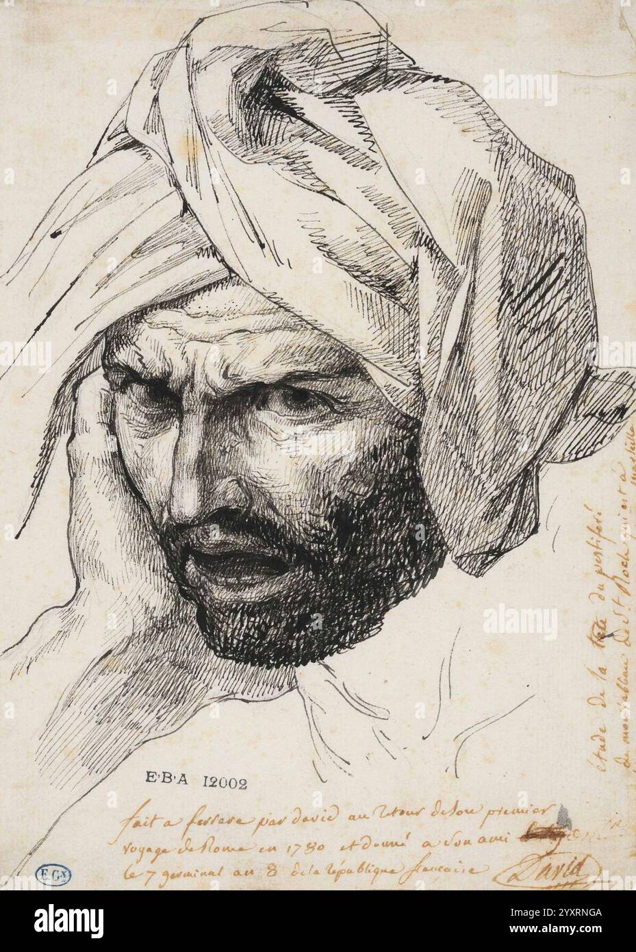 David - Head of a plague victim, 1780 Stock Photo - Alamy