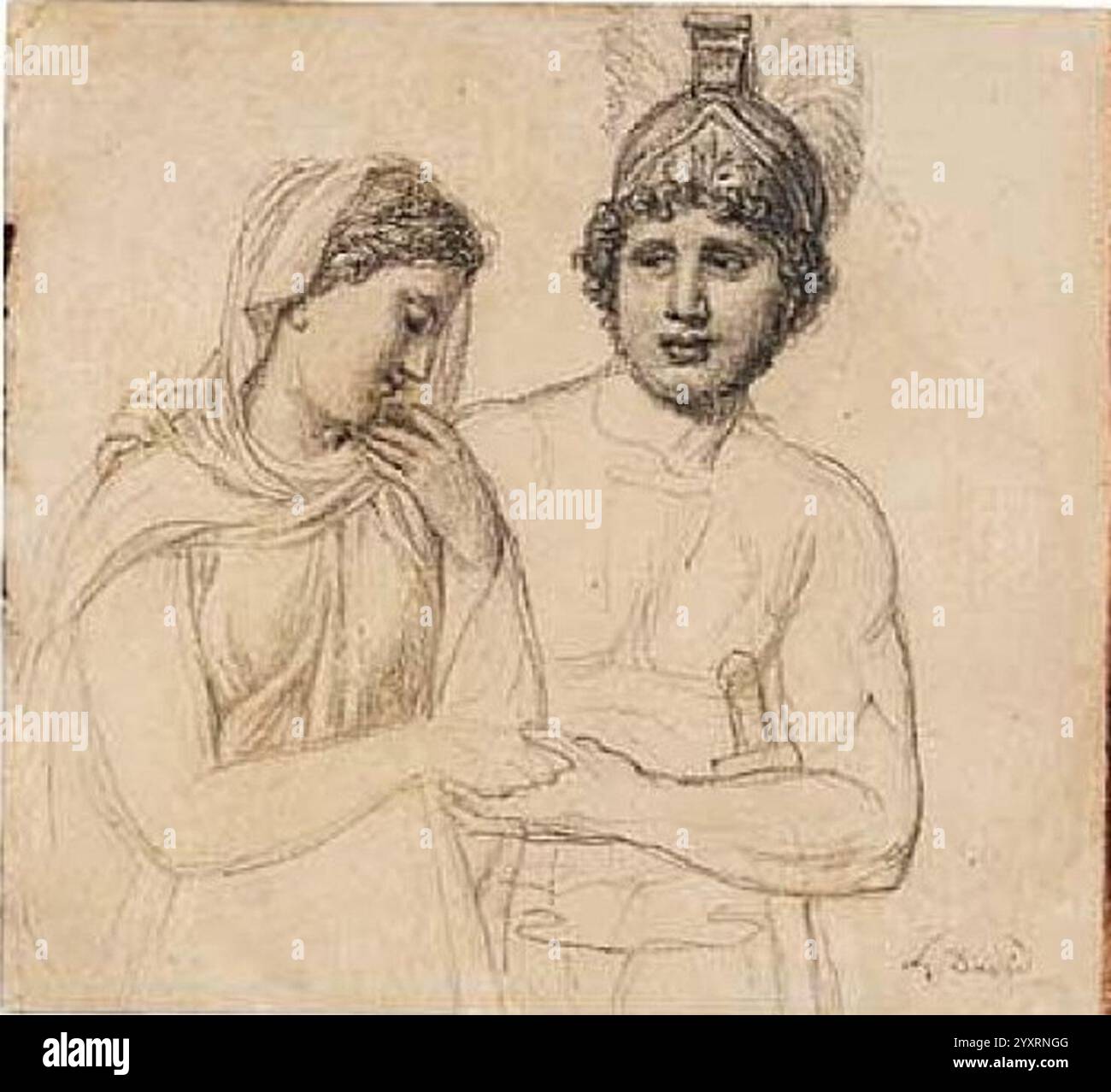 David - HECTOR AND ANDROMACHE Stock Photo - Alamy