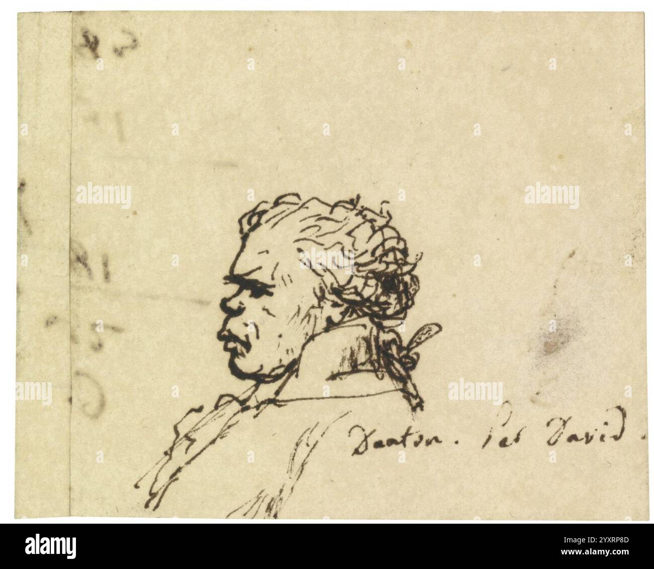 David - Portrait of Georges-Jacques Danton, bust length, in profile to ...