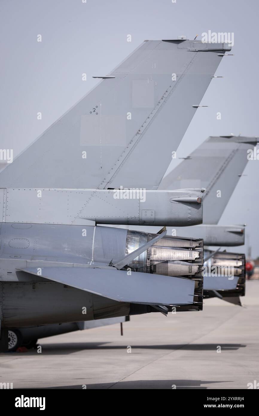 Fighter jet exhaust nozzle detail on a lot of fighter airplanes in ...