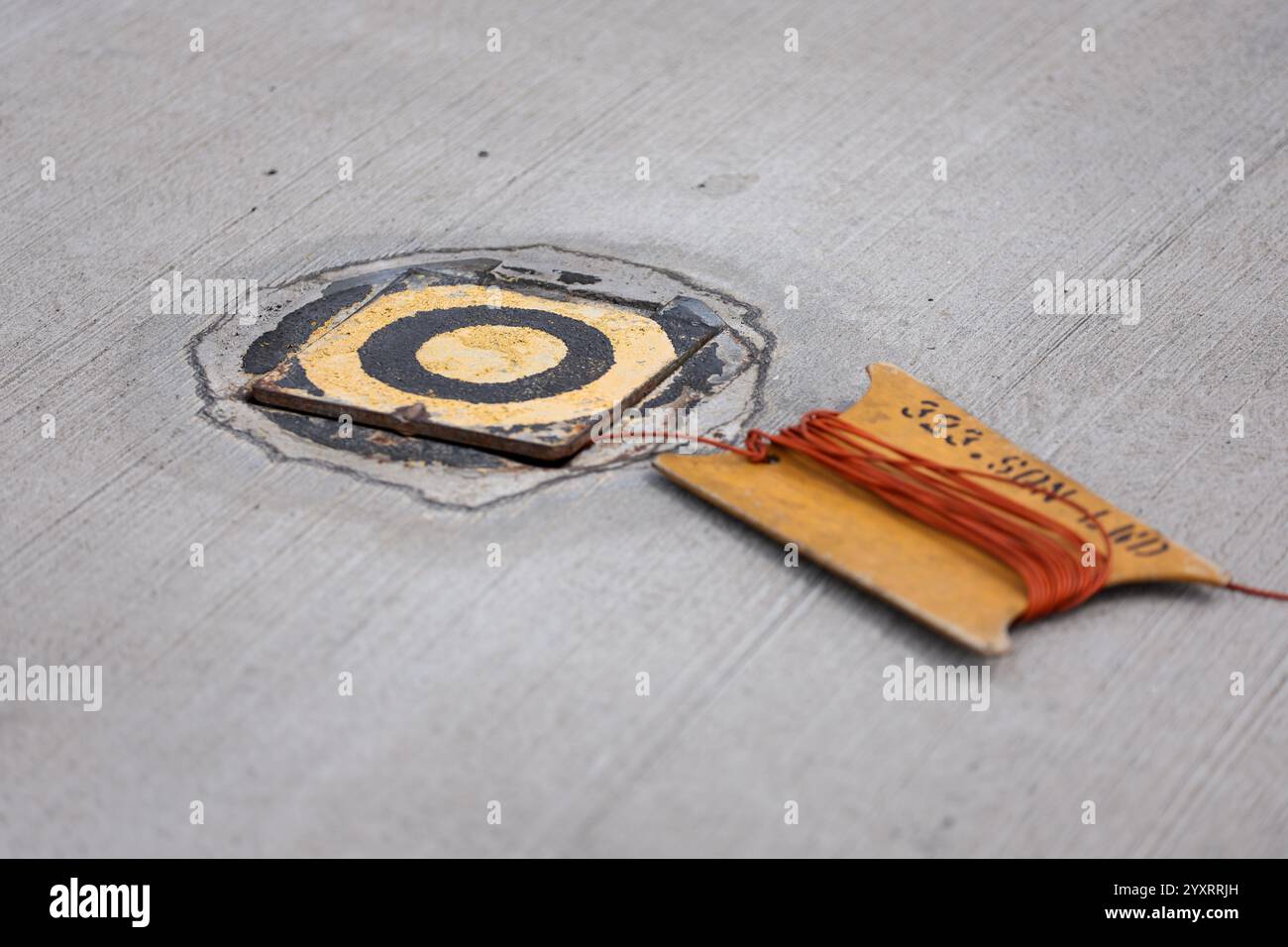 Electrical grounding cables are seen on a runway Stock Photo - Alamy