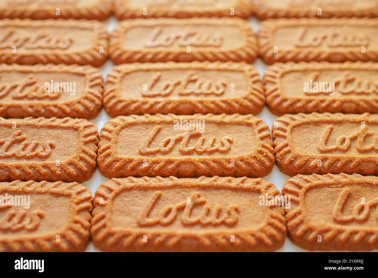 White table filled with Lotus Biscoff , Belgium cookies with caramel ...
