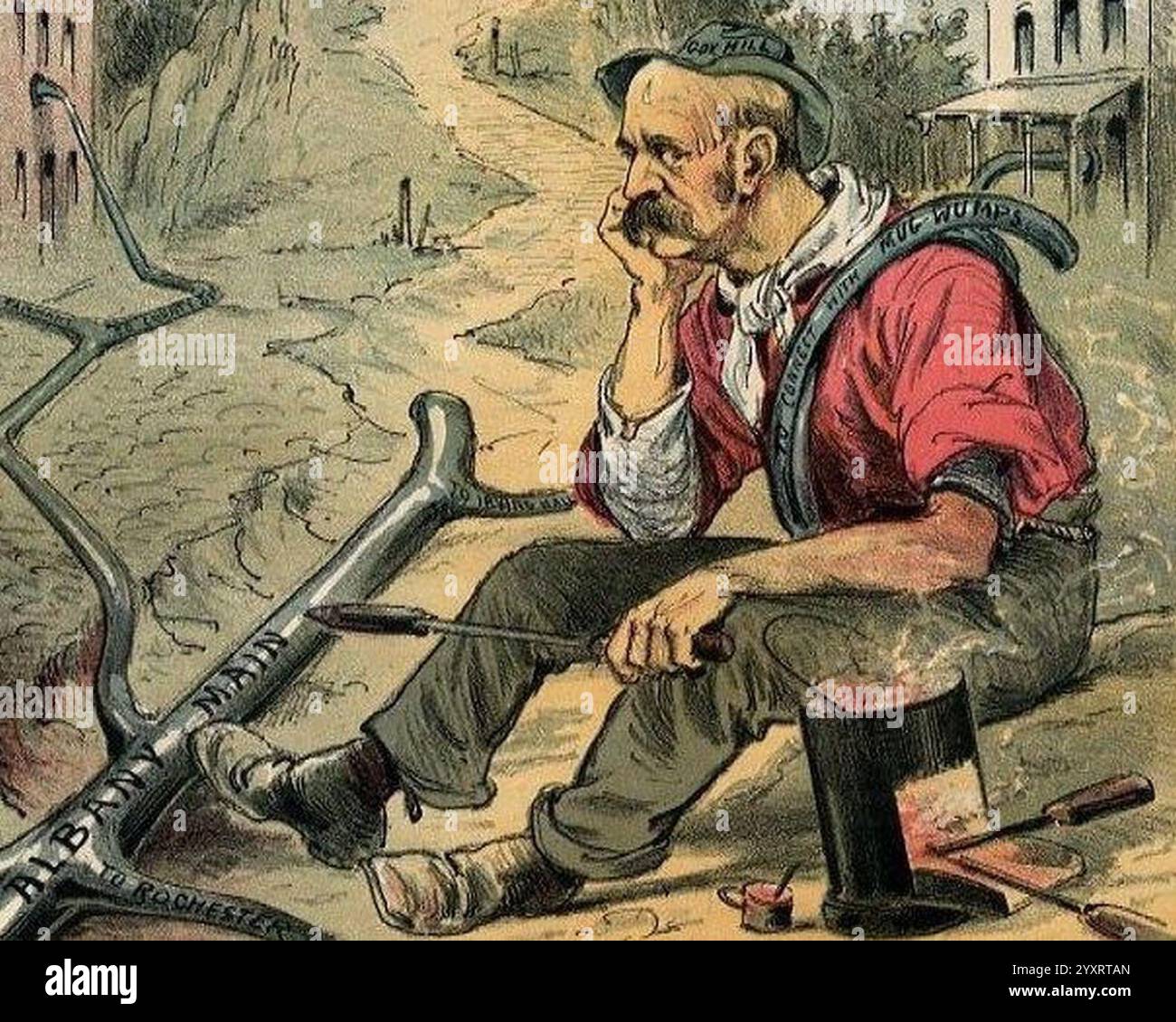 David B. Hill in 1885 cartoon by Eugene Zimmerman about Mugwumps ...