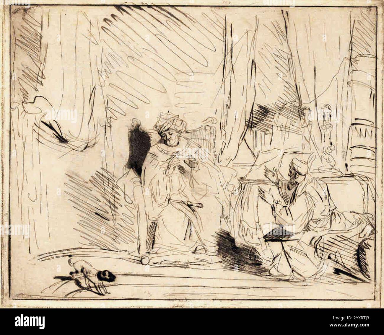 David being admonished by Nathan Stock Photo - Alamy