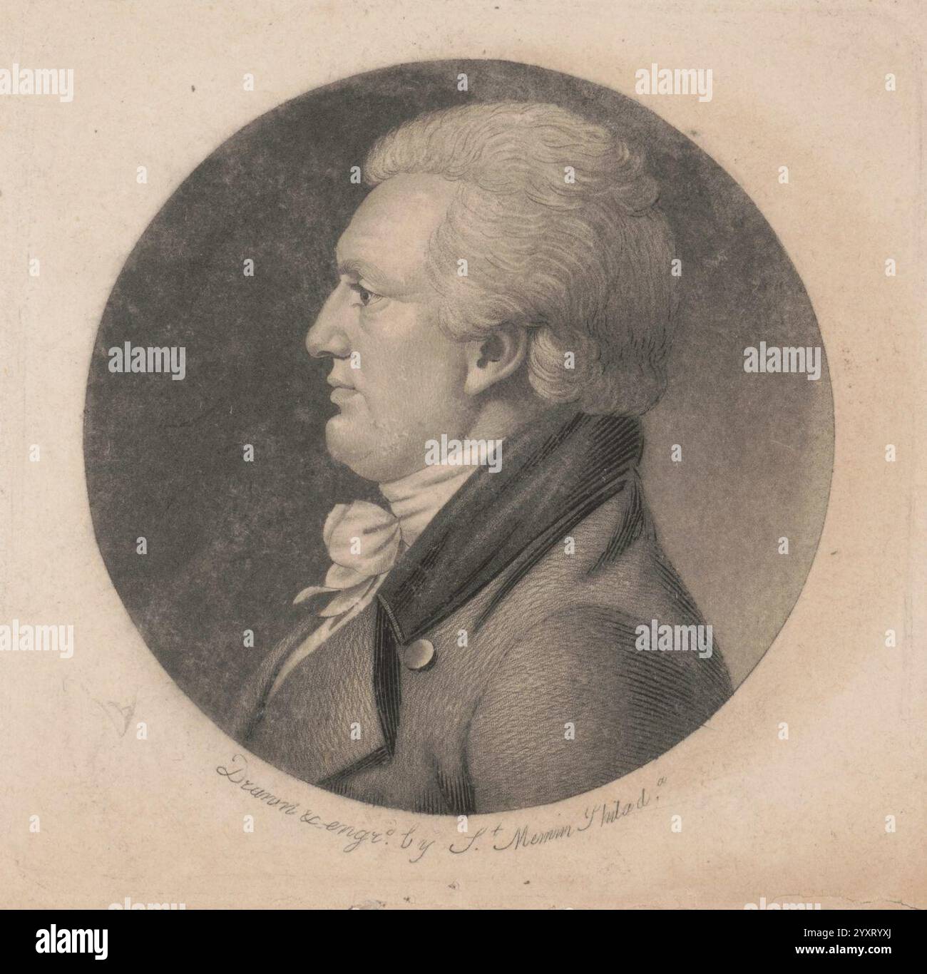 David Meade Randolph, head-and-shoulders portrait, left profile Stock ...