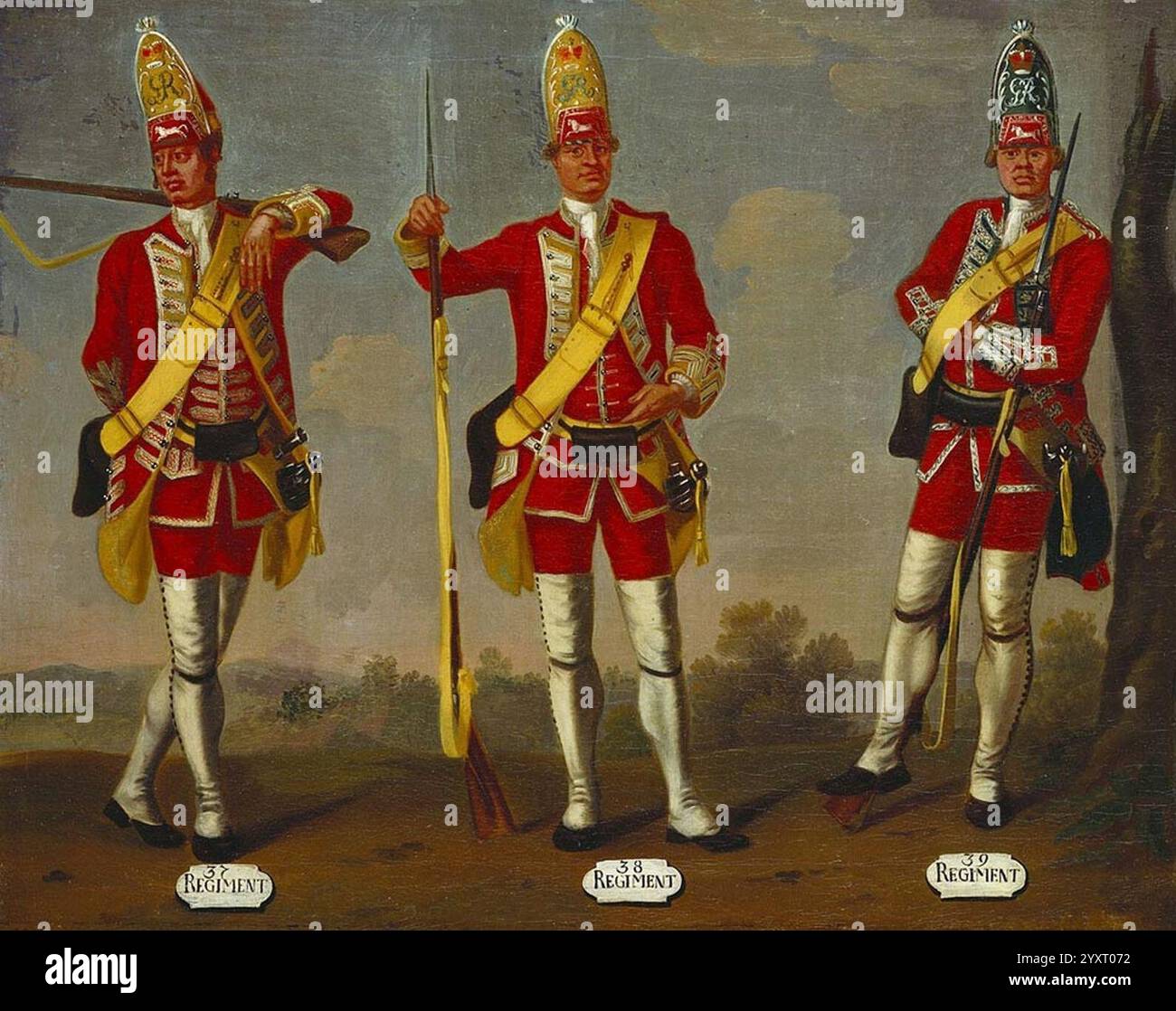 David Morier (1705^-70) - Grenadiers, 37th, 38h and 39th Regiments of ...