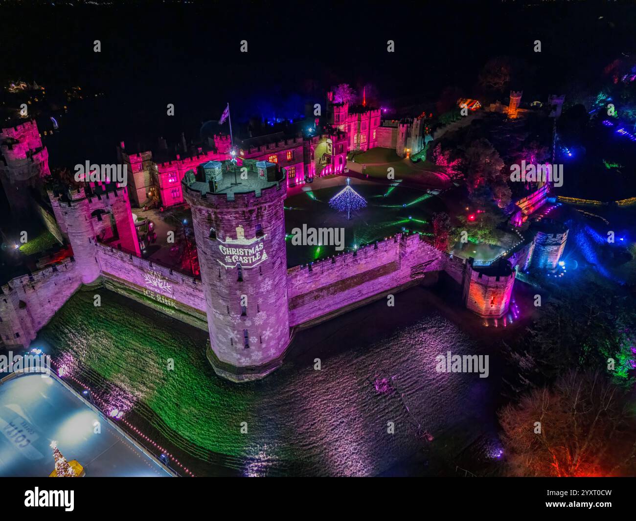 Warwick Castle Light Trail 2024 Stock Photo - Alamy