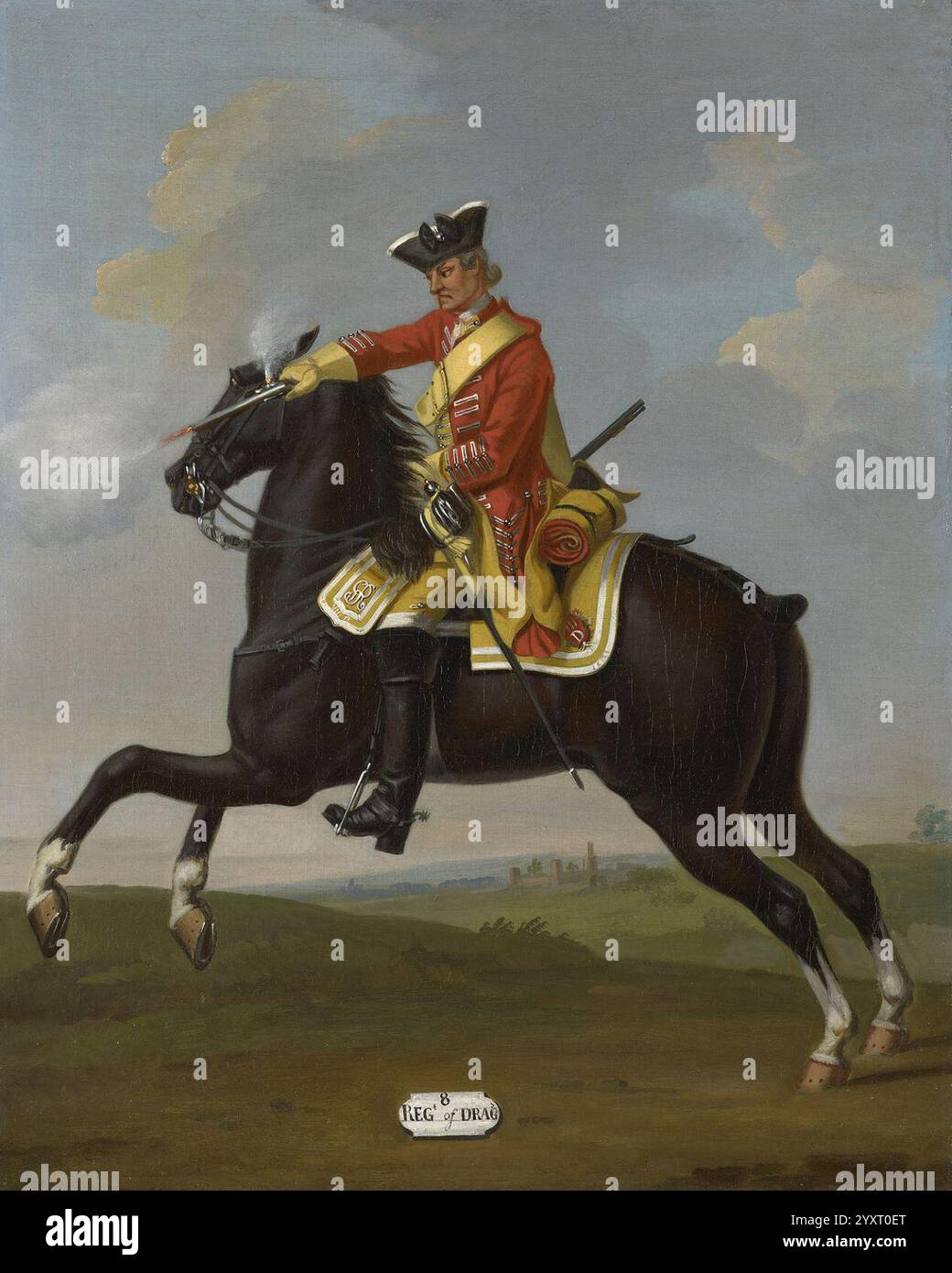 David Morier (1705^-70) - Private, 8th Dragoons, 1751 Stock Photo - Alamy