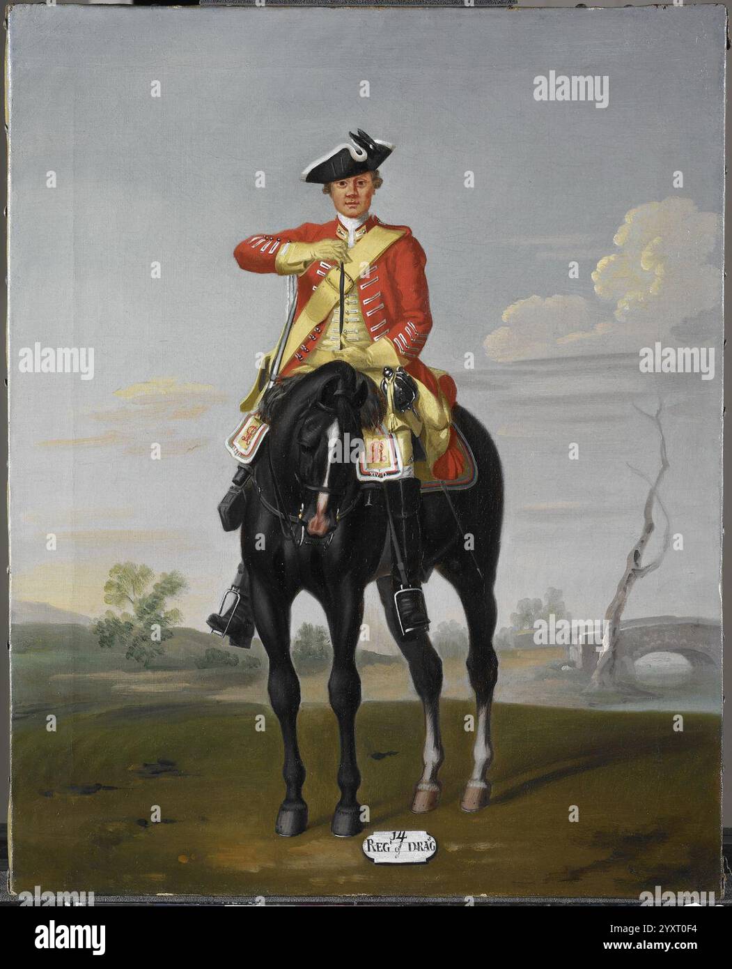 David Morier (1705^-70) - Private, 14th Dragoons, 1751 Stock Photo - Alamy