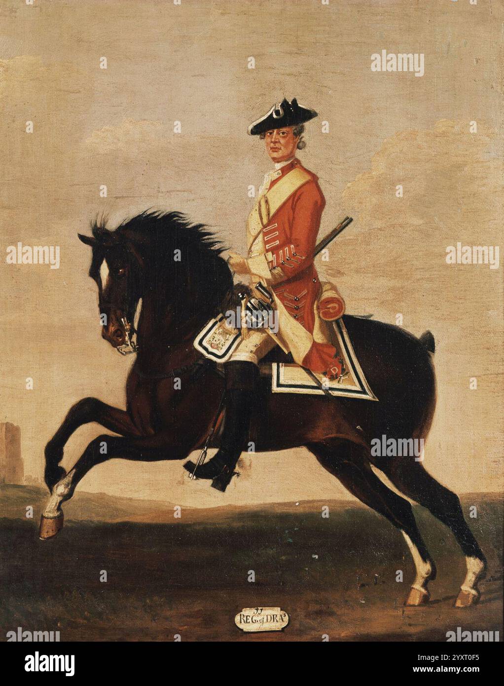 David Morier (1705^-70) - Private, 11th Dragoons, 1751 Stock Photo - Alamy