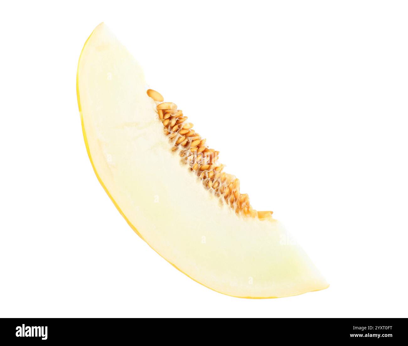 Slice of ripe melon isolated on white Stock Photo - Alamy