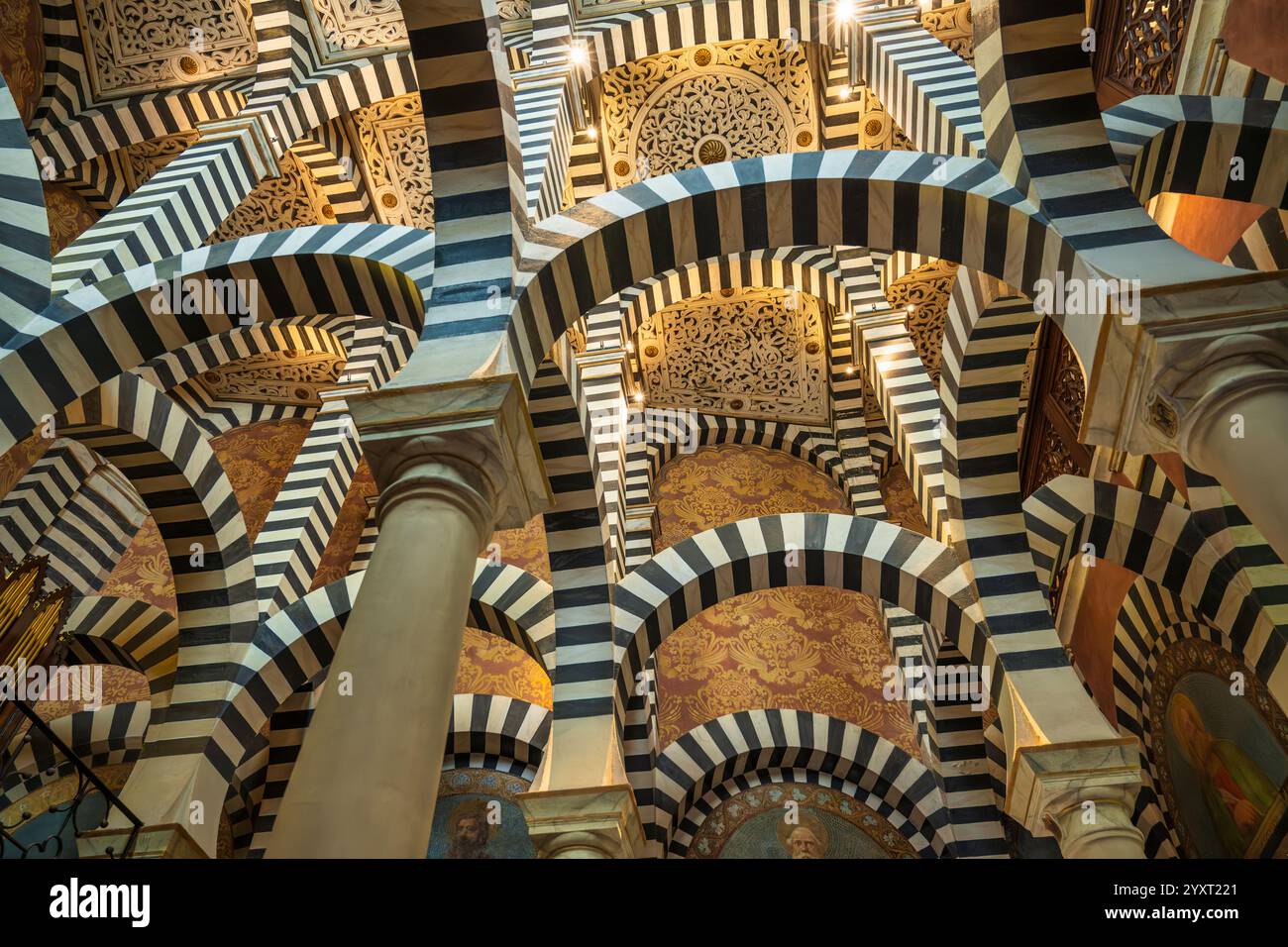 Ornate Moorish style columns and painted arches of The Chapel in ...