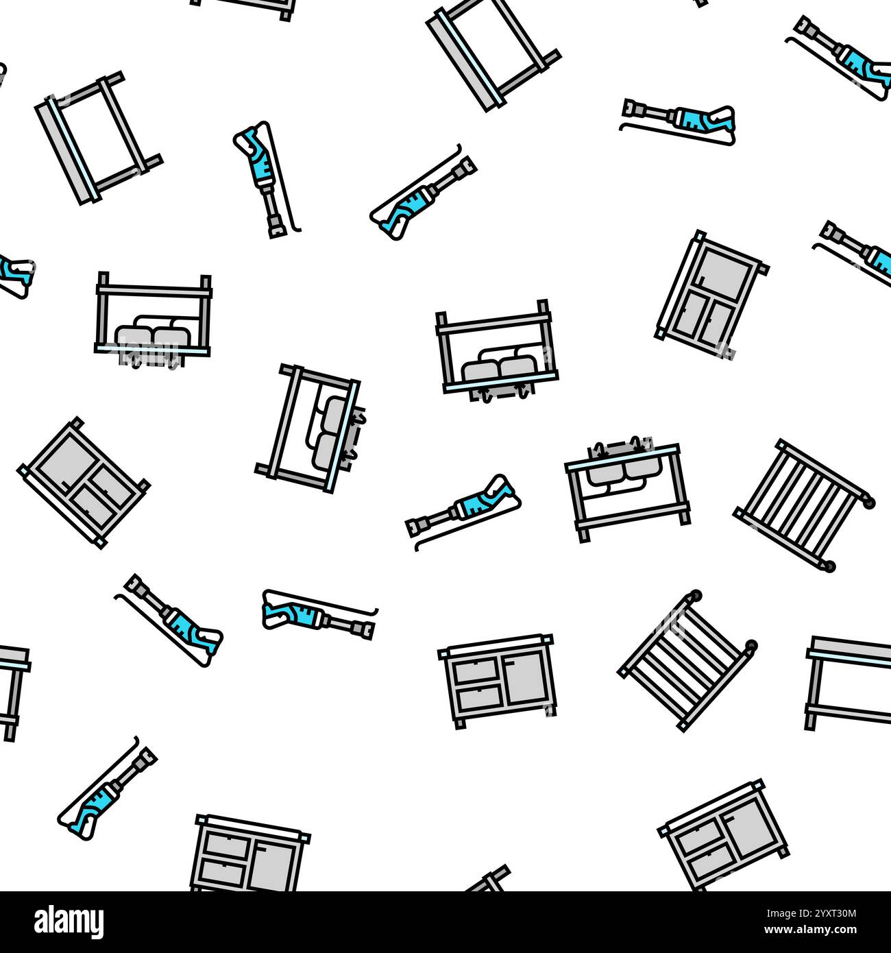 restaurant equipment kitchen cafe seamless pattern vector Stock Vector ...