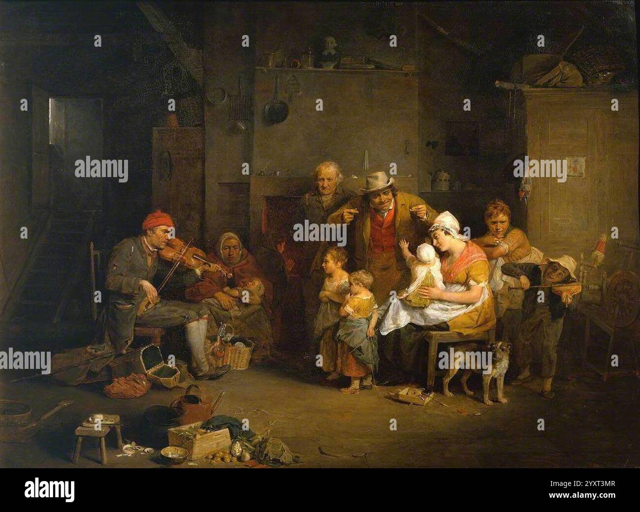David Wilkie (1785-1841) - The Blind Fiddler Stock Photo - Alamy