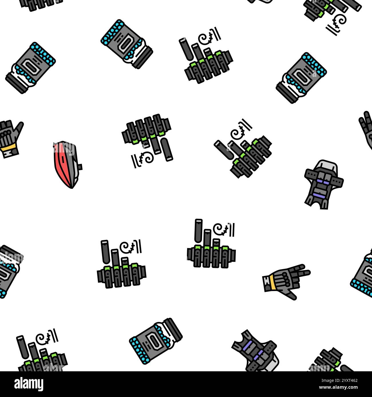paintball game player team seamless pattern vector Stock Vector Image ...