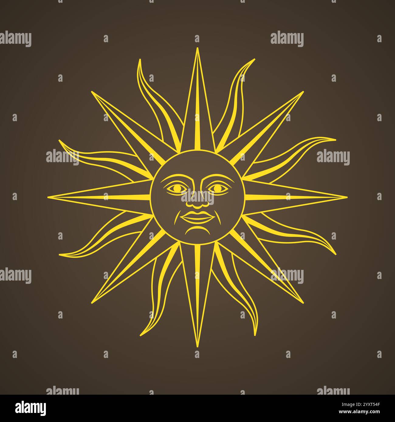 Sun of May - symbol from the flag of Uruguay Stock Vector Image & Art ...