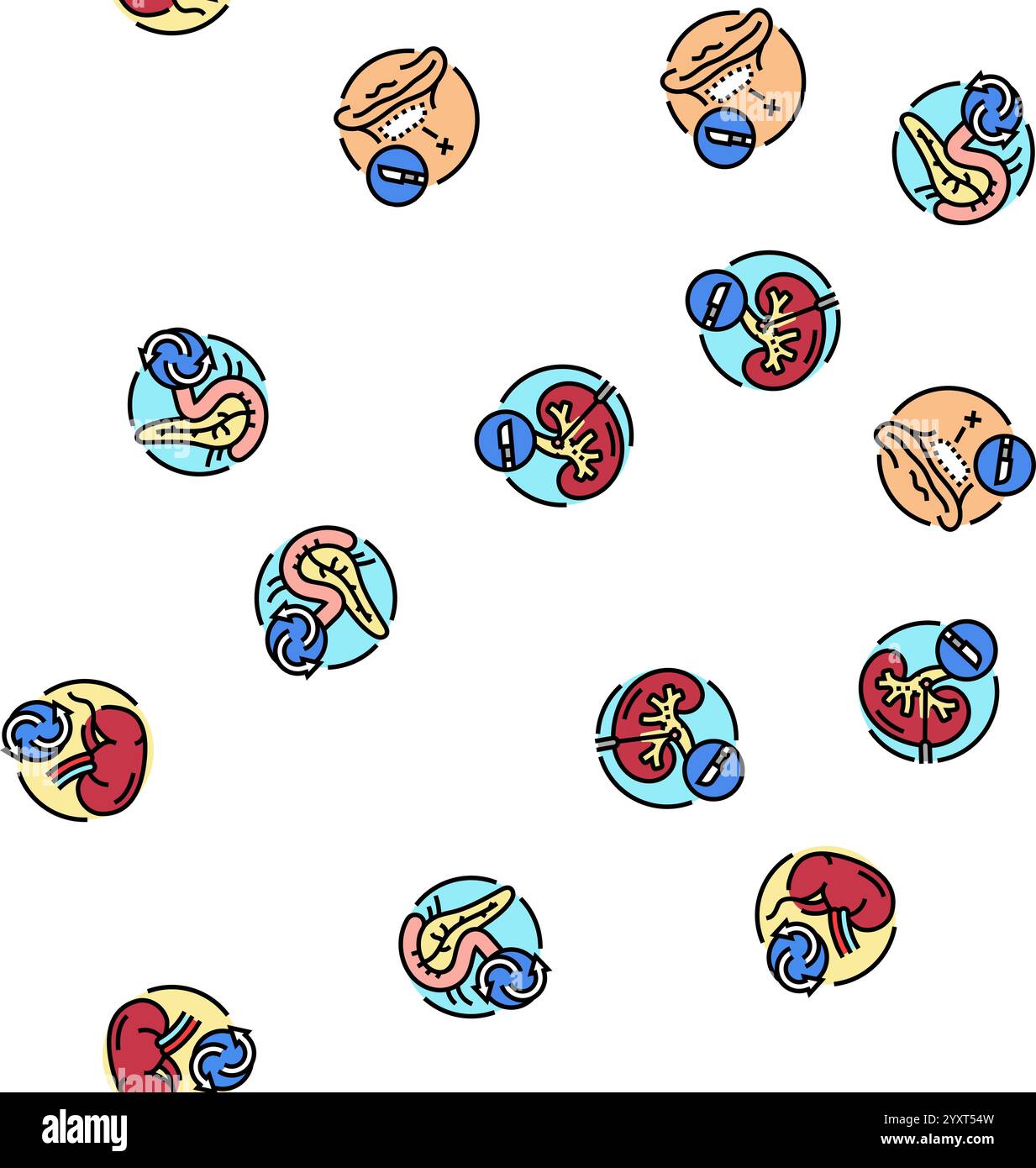 surgery operate room invasive seamless pattern vector Stock Vector ...