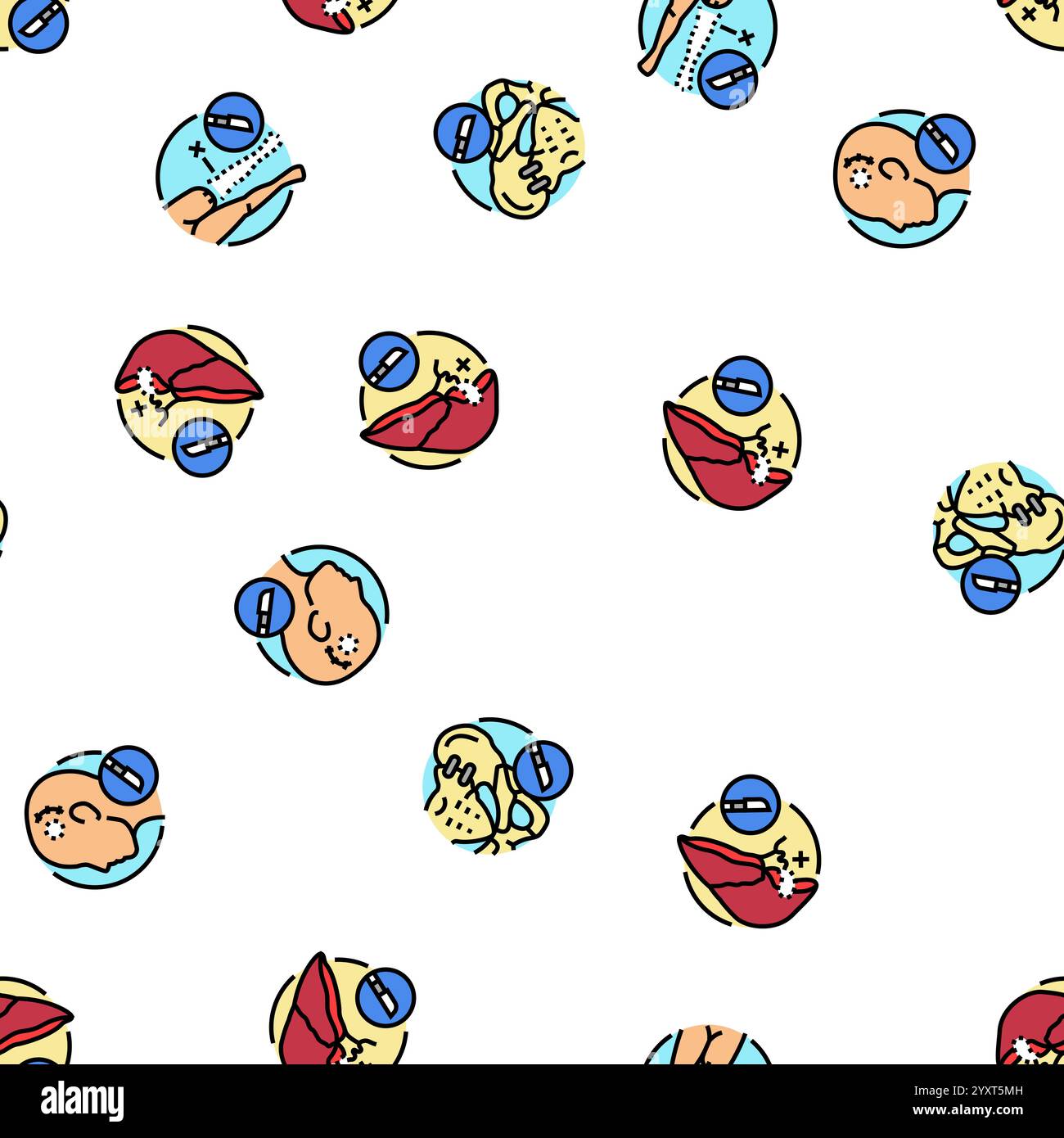 surgery operate room invasive seamless pattern vector Stock Vector ...