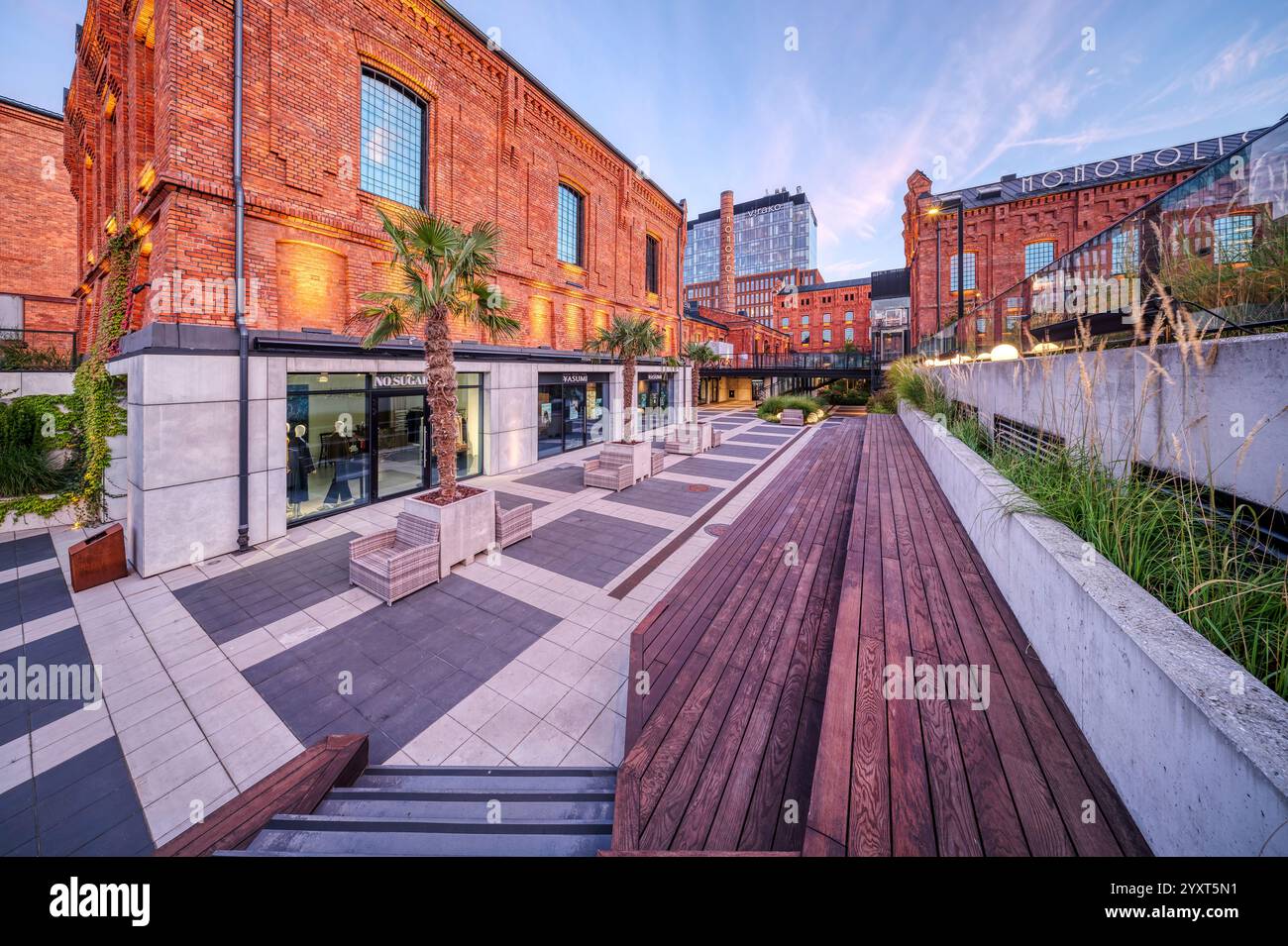 Monopolis- an office, entertainment and cultural center. Lodz, Poland ...