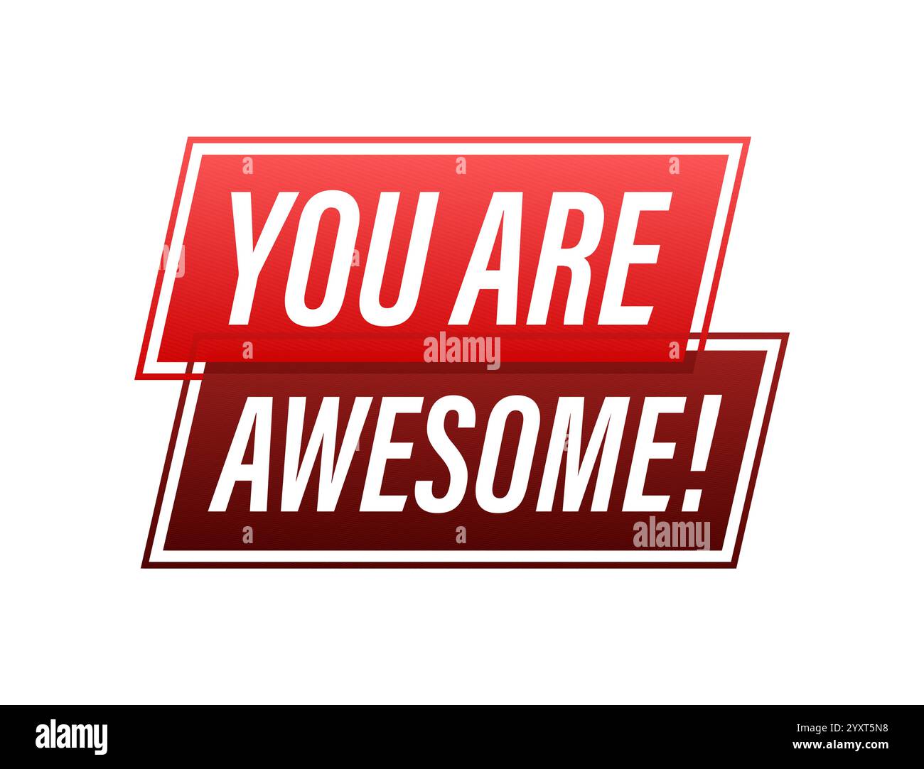 You are awesome red and maroon banners overlapping showing appreciation ...