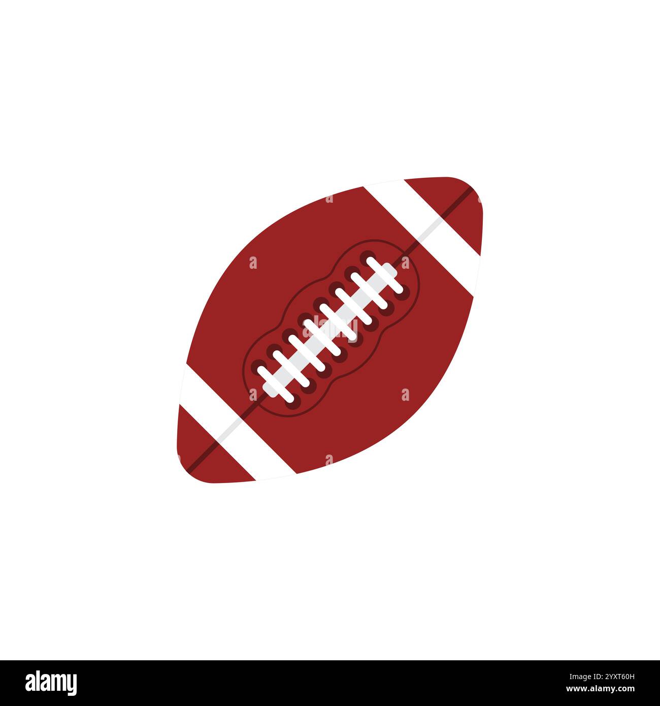 Vector flat cartoon colored American football ball isolated on white ...