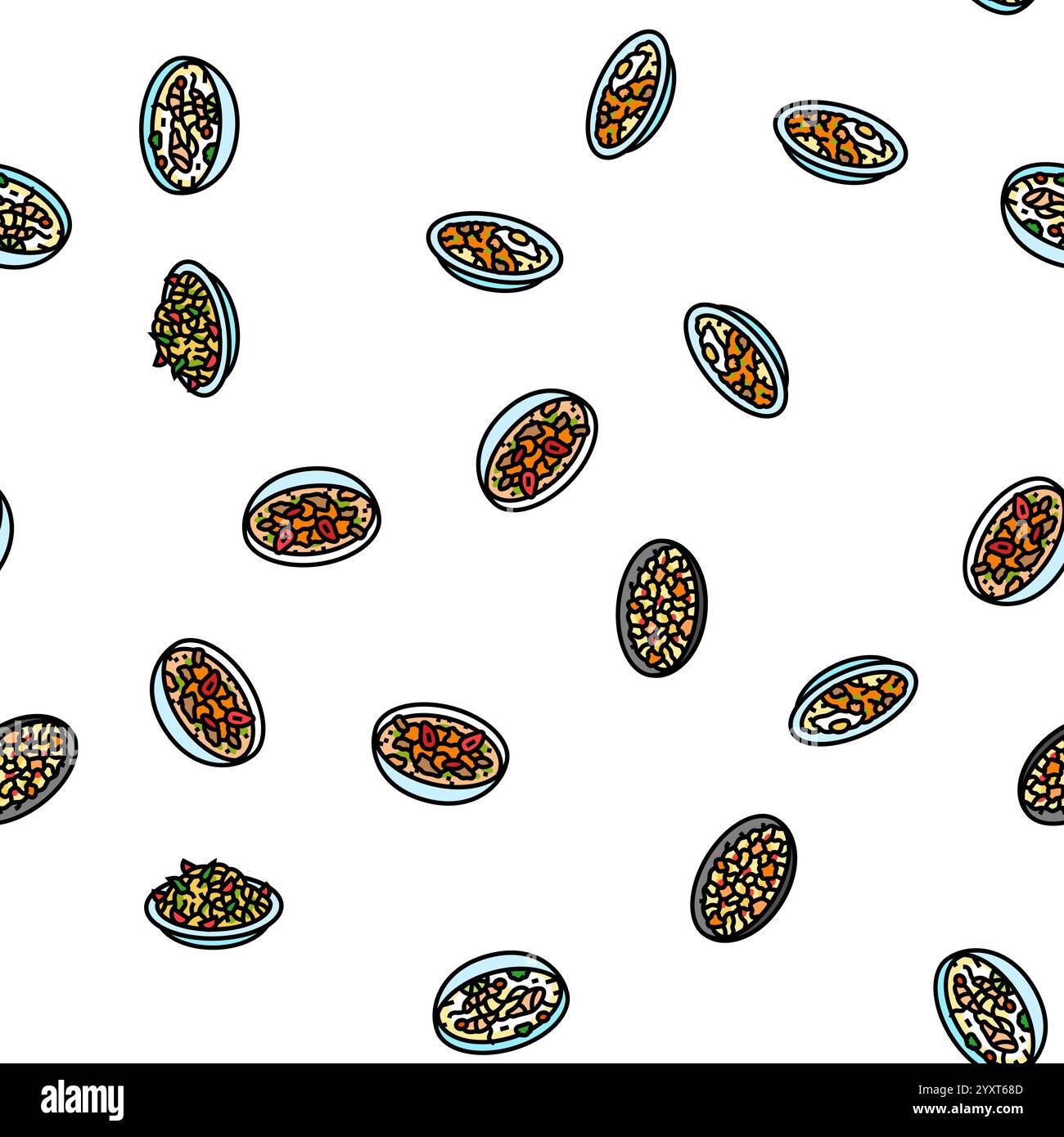 thai cuisine food asia seamless pattern vector Stock Vector Image & Art ...