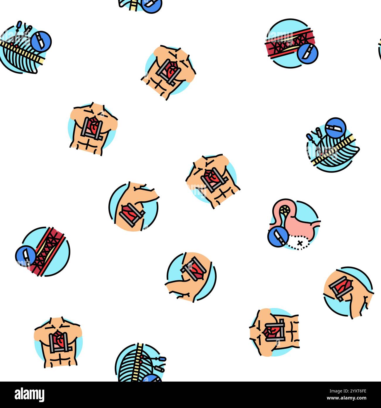 surgery hospital health seamless pattern vector Stock Vector Image ...