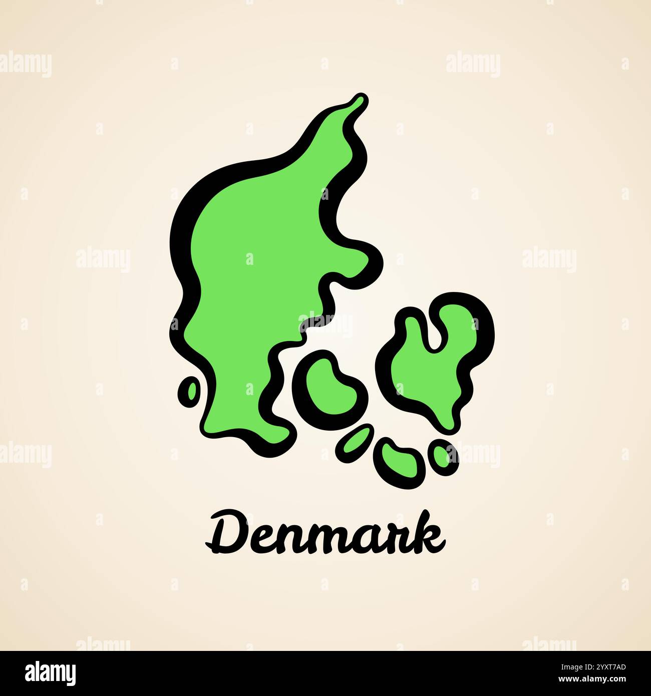 Blank denmark map hi-res stock photography and images - Alamy