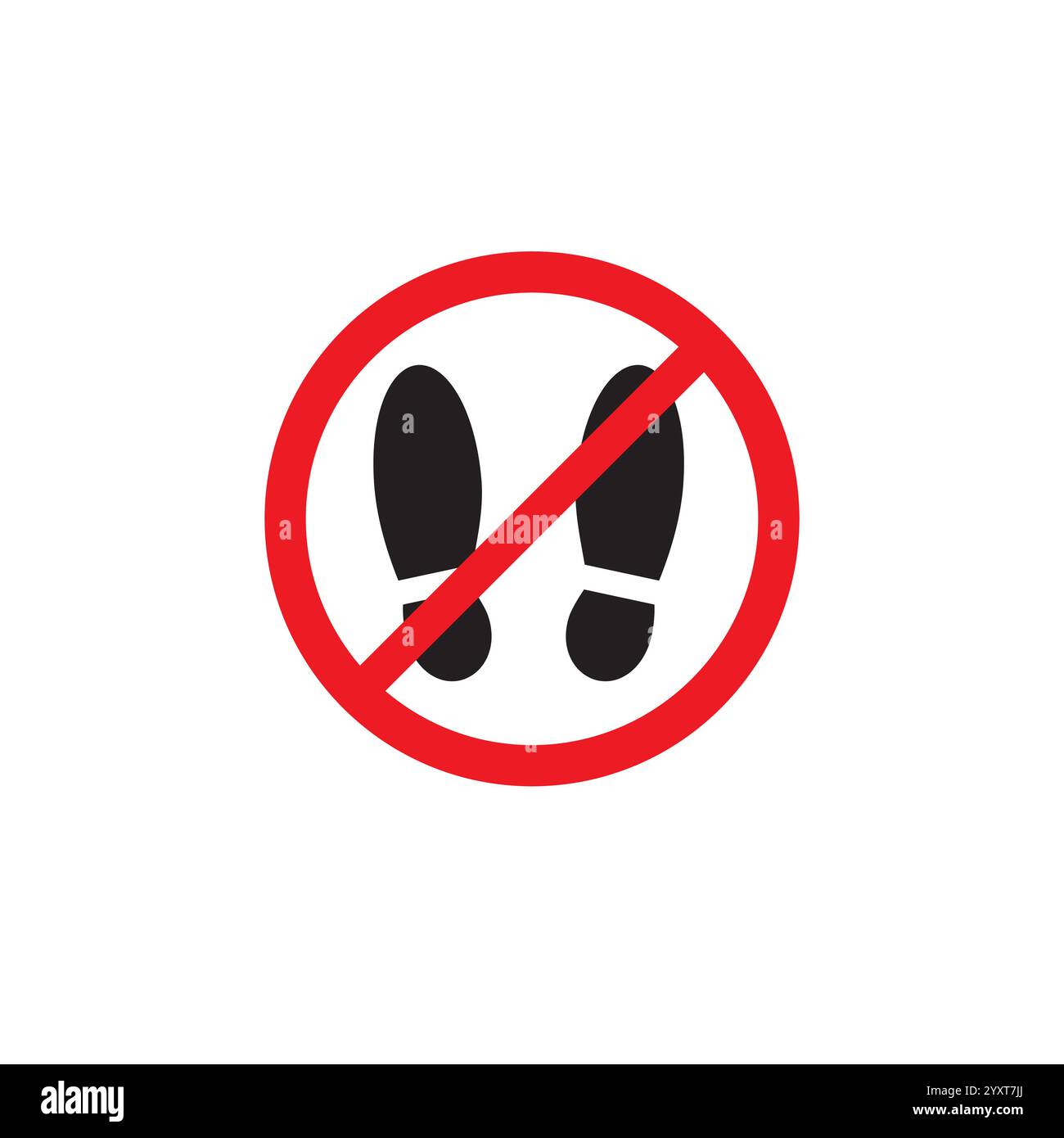 Sticker foot print keep Cut Out Stock Images & Pictures - Alamy