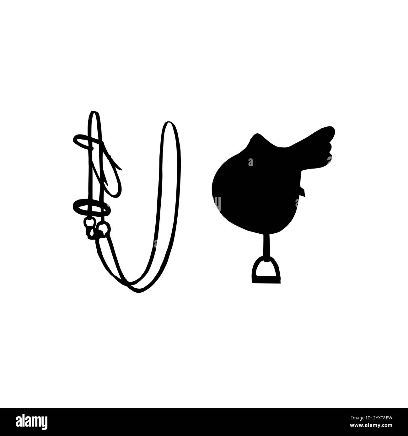 Stirrup collection Black and White Stock Photos & Images - Alamy