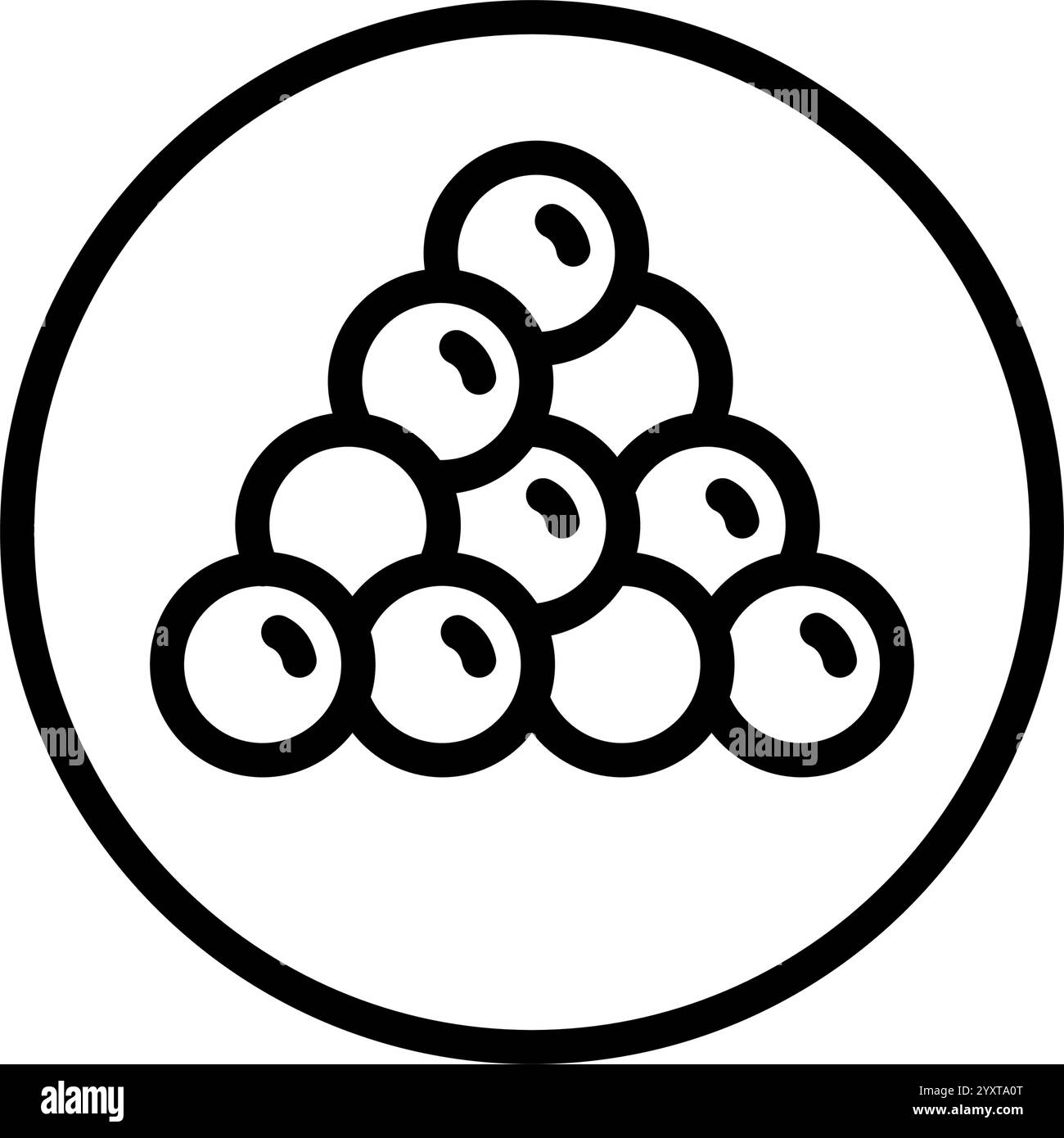 Salmon fish caviar line icon. Seafood product sign, ocean fish cooking ...