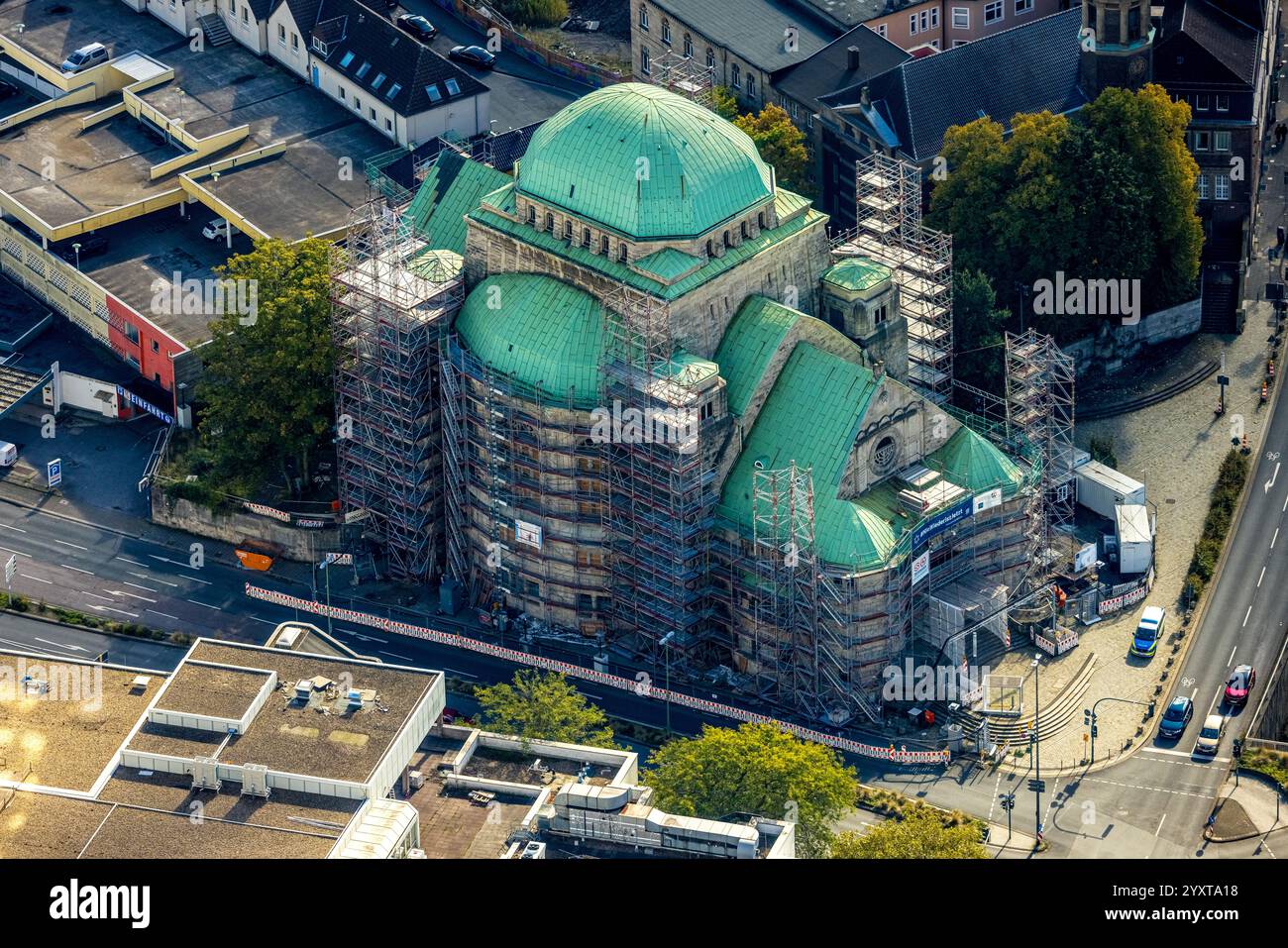 Aerial view, place of worship Old Synagogue, cultural center for Jewish ...