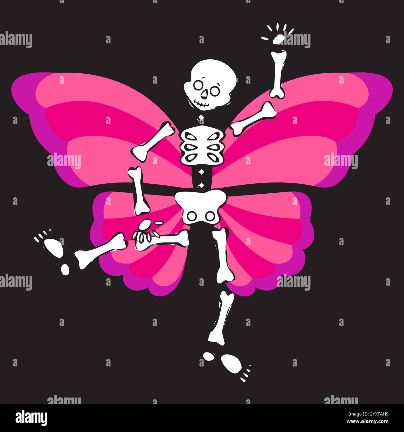 Black and rose butterfly Stock Vector Images - Alamy