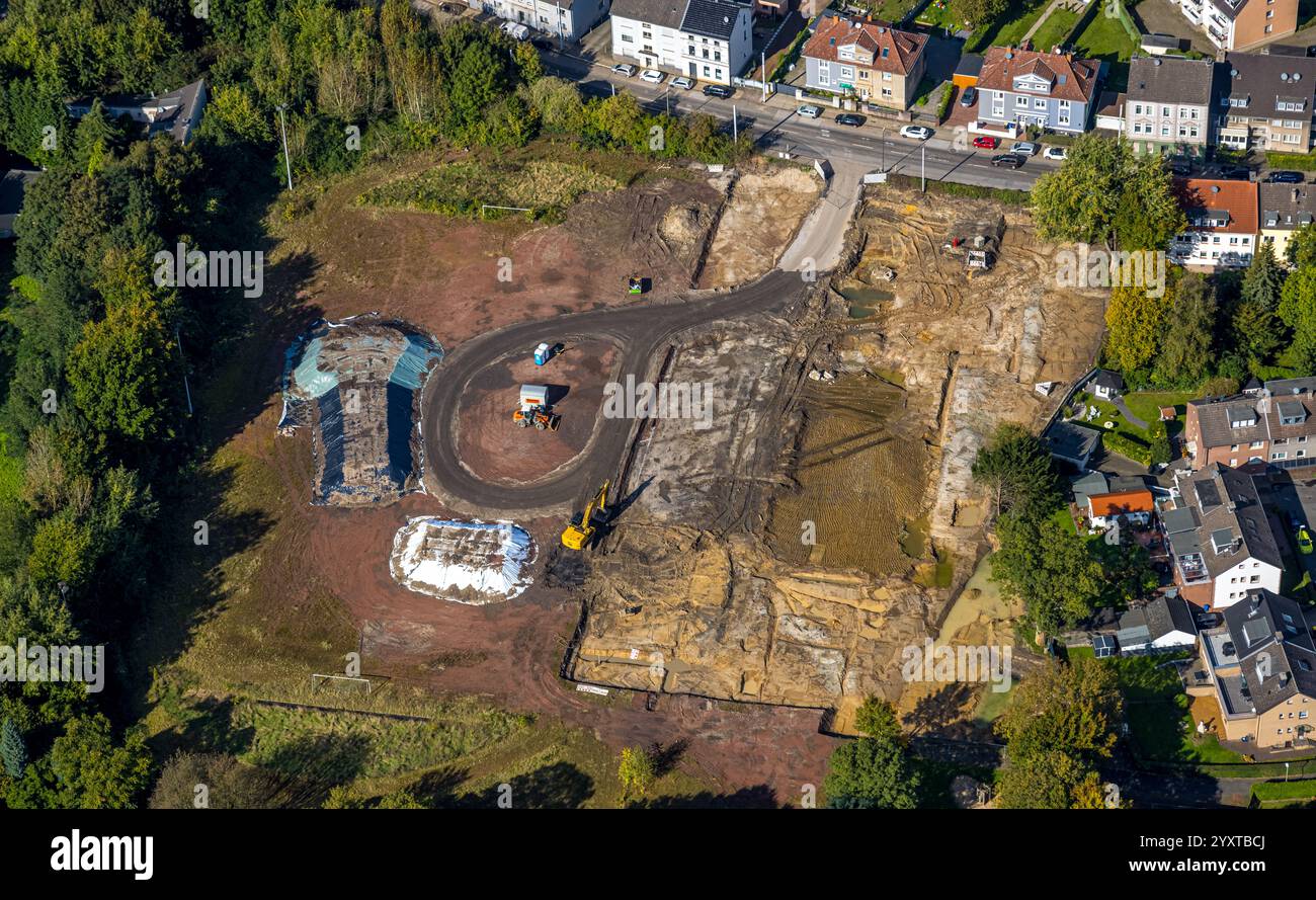 Aerial view, construction site for residential complex Quartier der ...